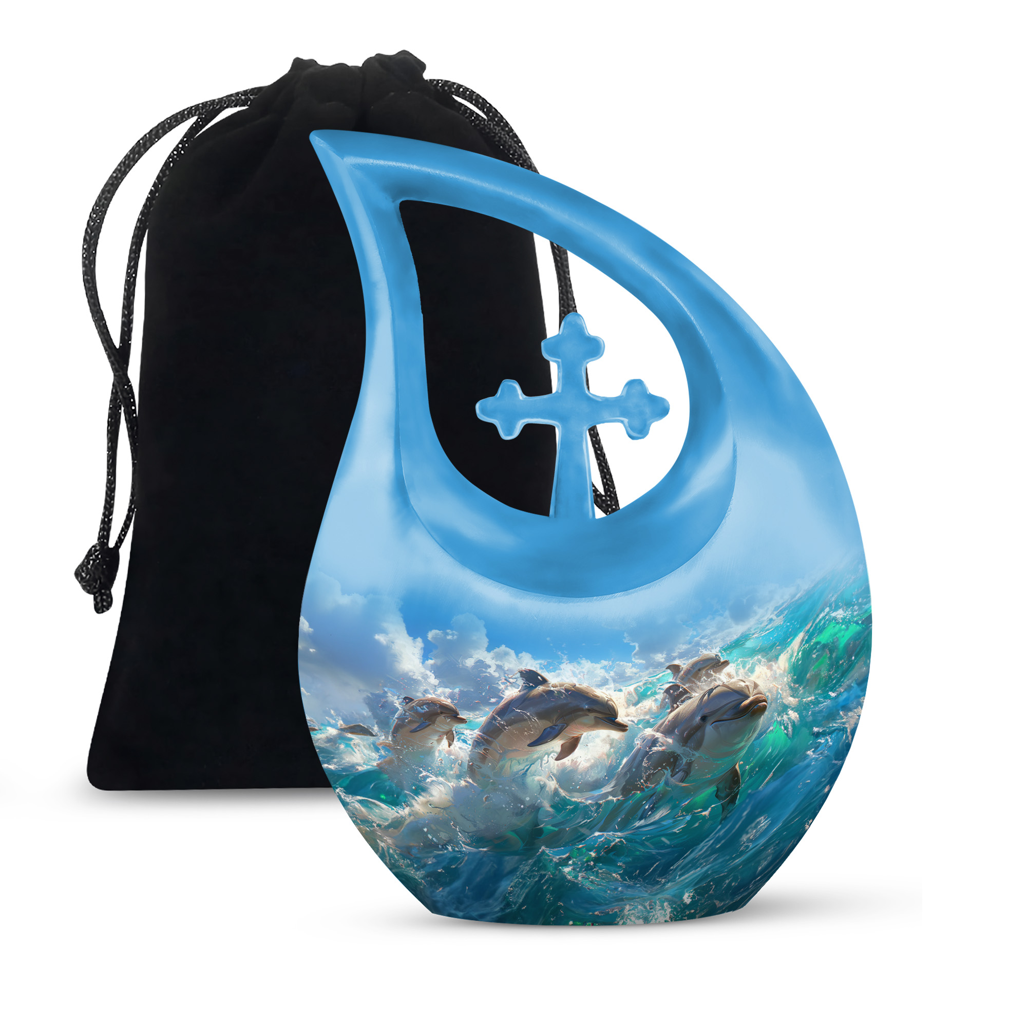 MUKTIVE Dolphin Funeral and Cremation Urns for Ashes, Large and ...