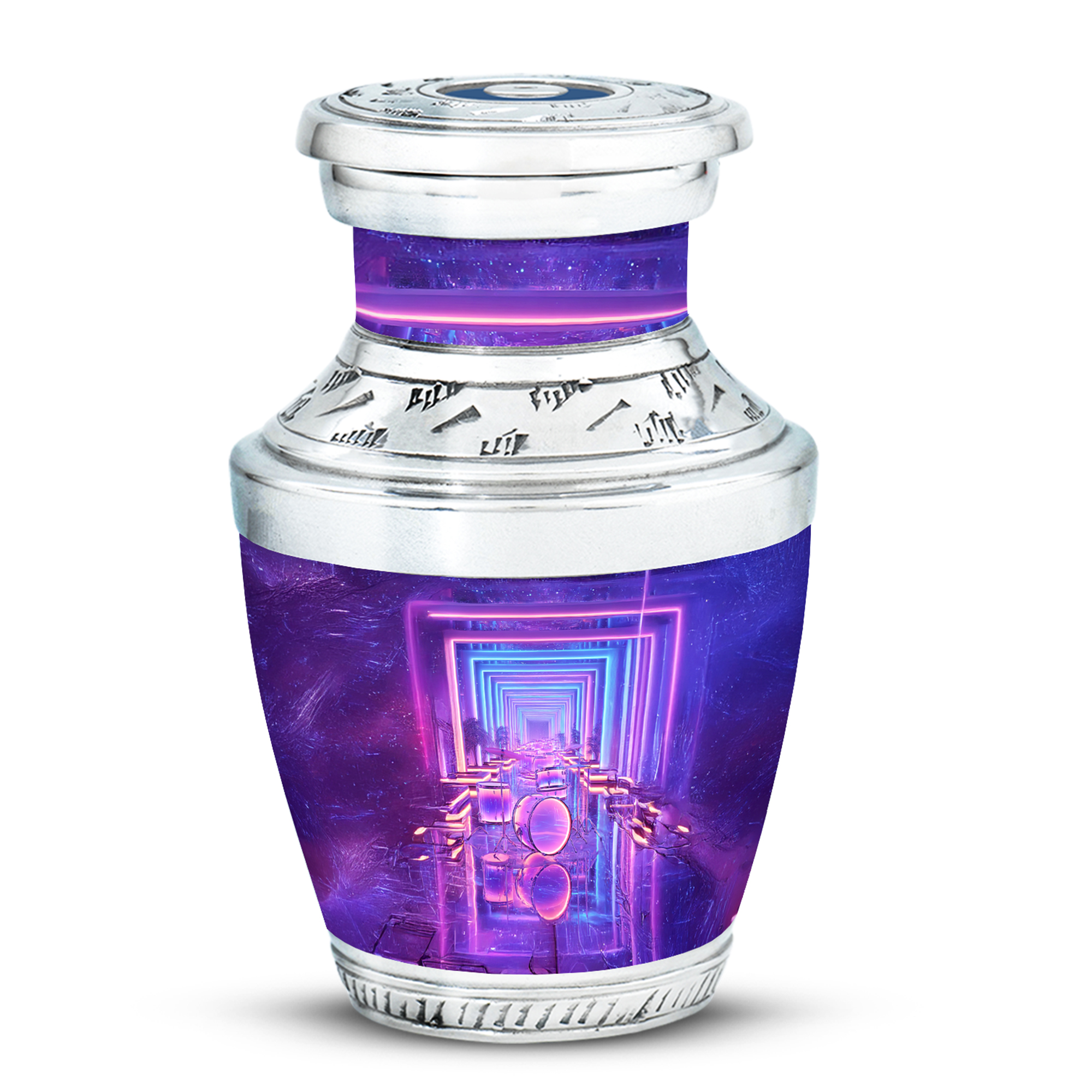 MUKTIVE Drums Urns for Ashes Adult Male Cremation, Blue Decorative ...