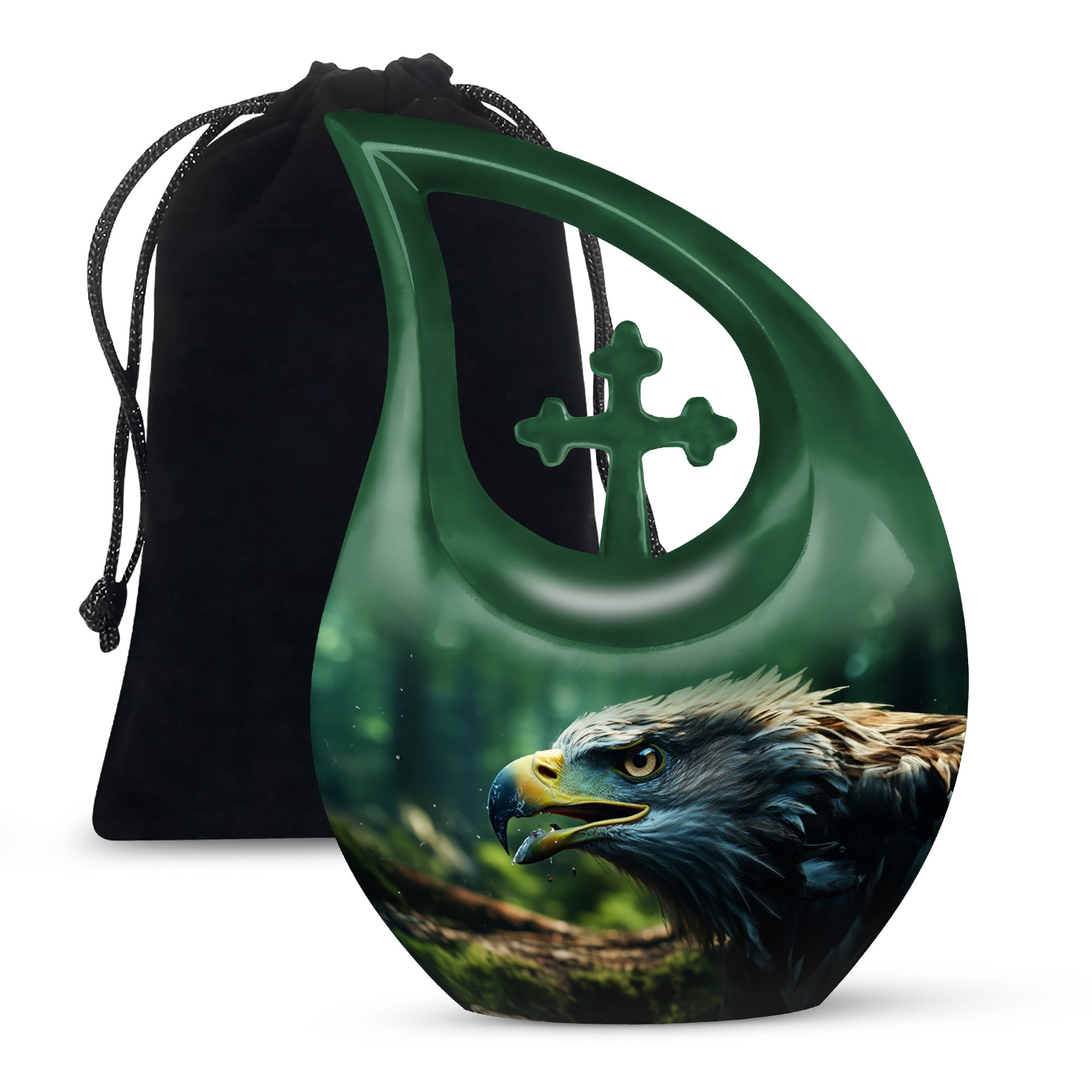 MUKTIVE Eagle Cremation Urns for Ashes for Men and Women - Large Cross ...