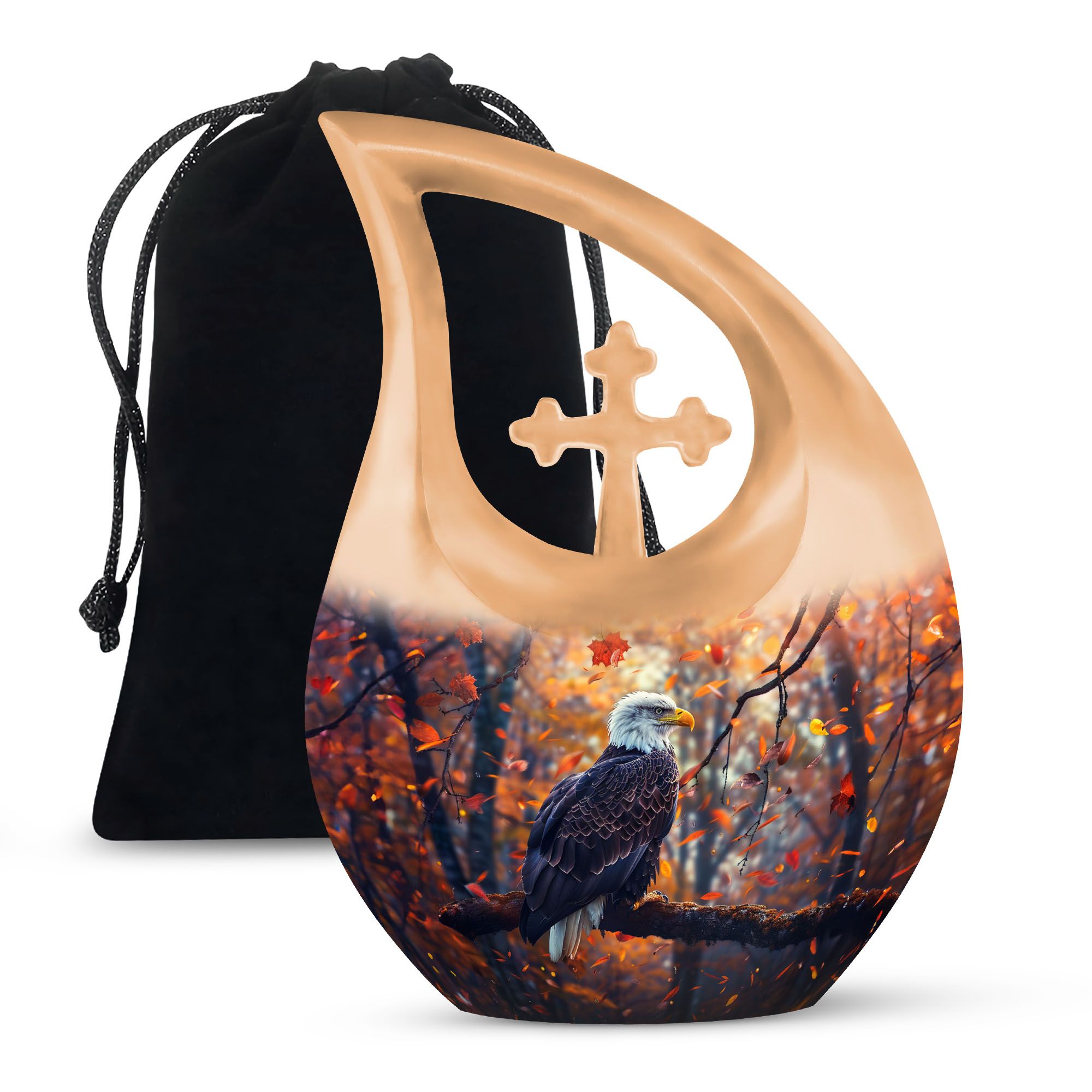 MUKTIVE Eagle Memorial Urns for Adult Male - Large Forest Burial Urns ...
