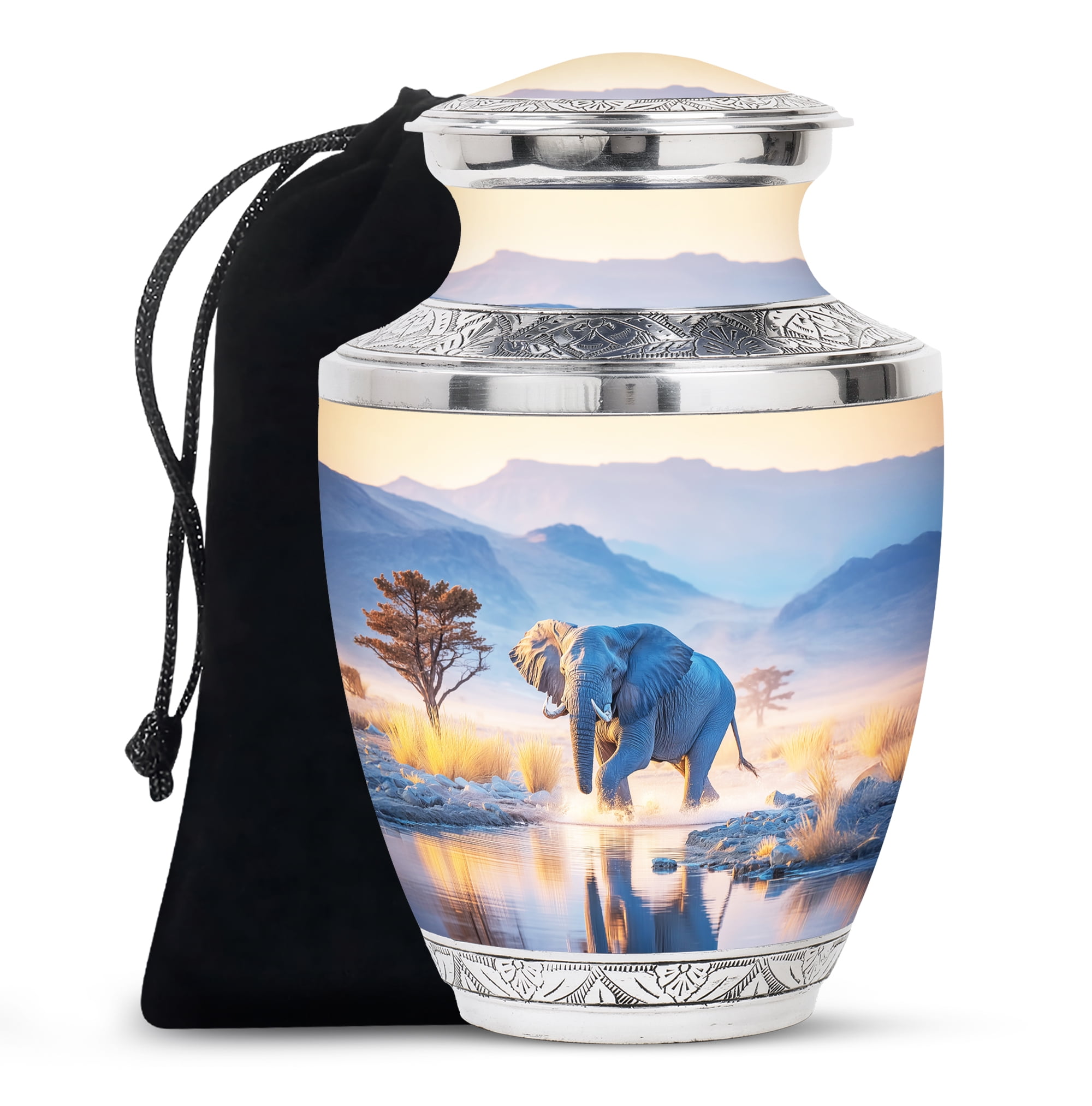MUKTIVE Elephant Funeral Urns for Human Ashes Adult Men - Cremation Urn ...