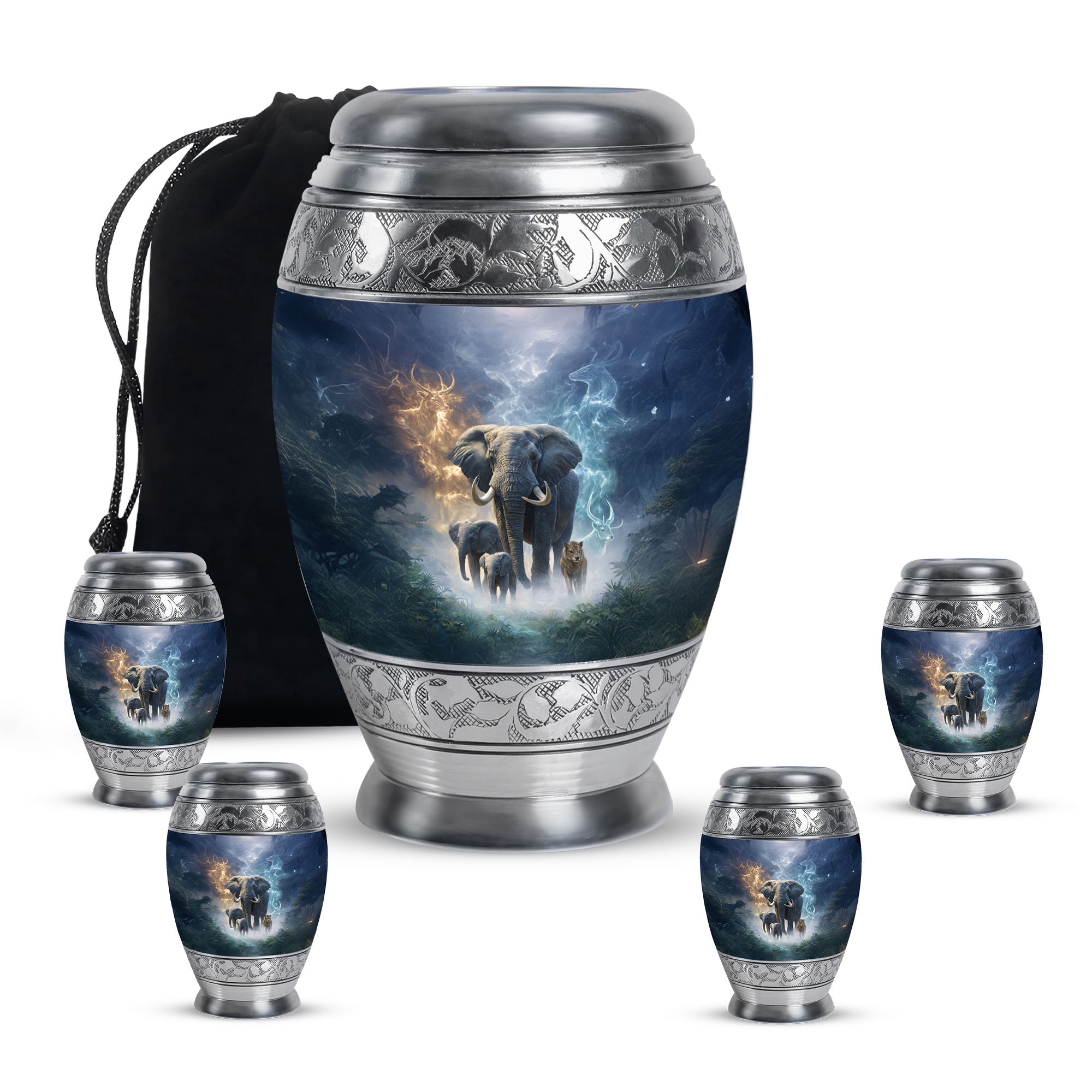 MUKTIVE Elephant Memorial Urns for Human Ashes Adult Male & Female ...