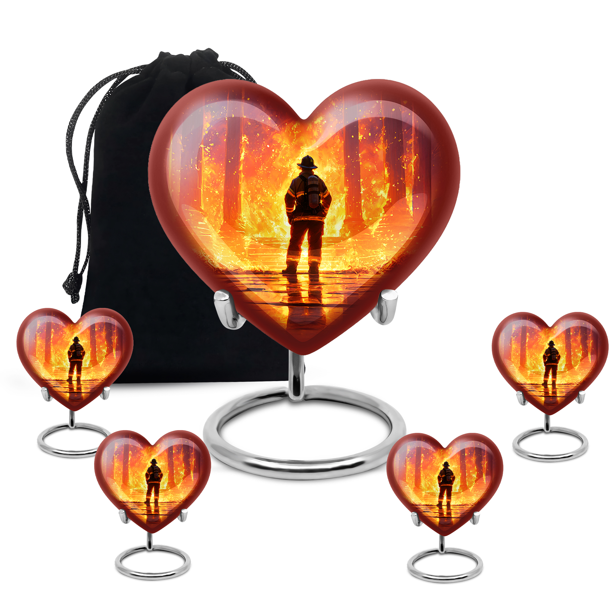 MUKTIVE Firefighter Cremation Urns for Human Ashes Adult Female, Large ...