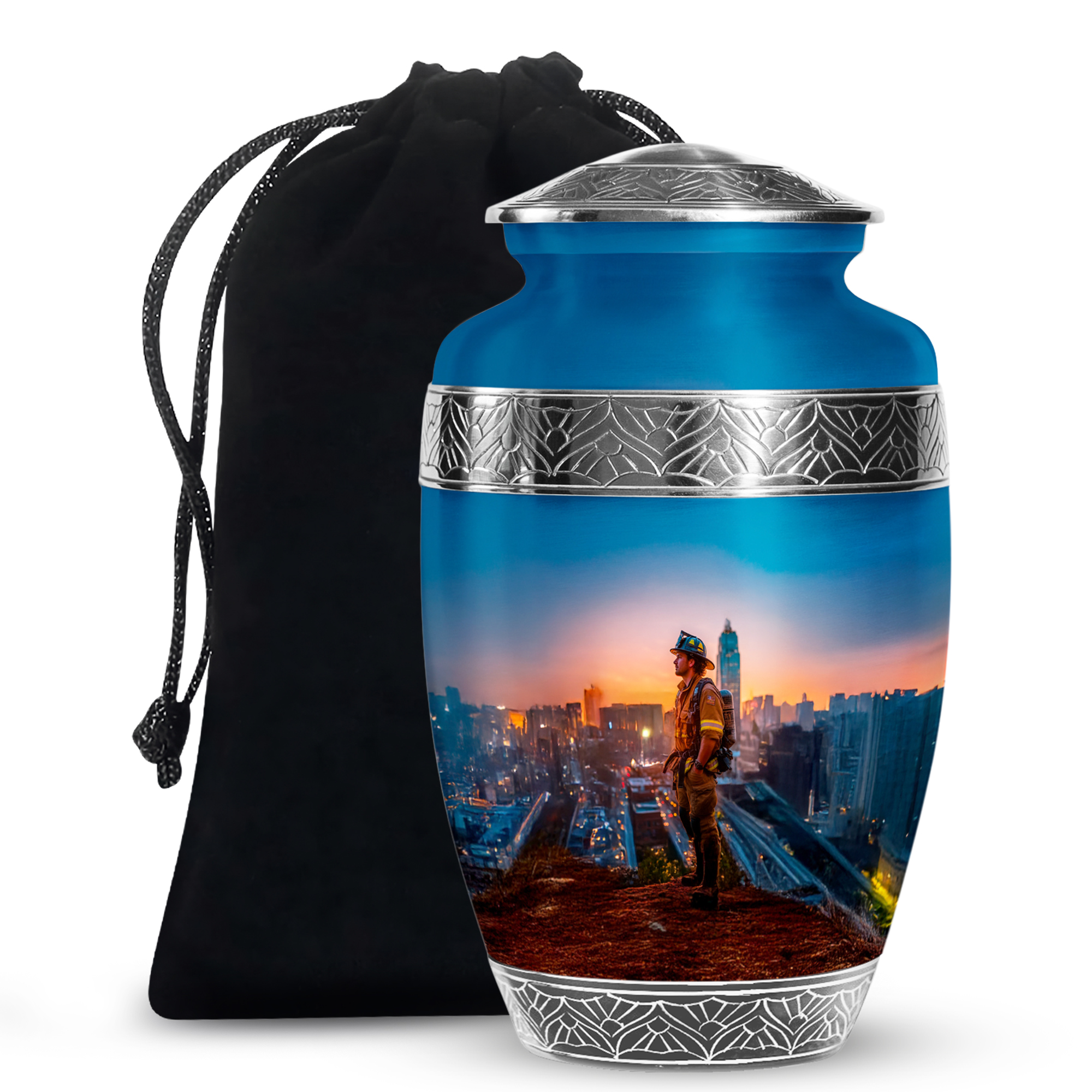 MUKTIVE Firefighter Funeral Urn for Ashes for Women, Memorial Urns for ...
