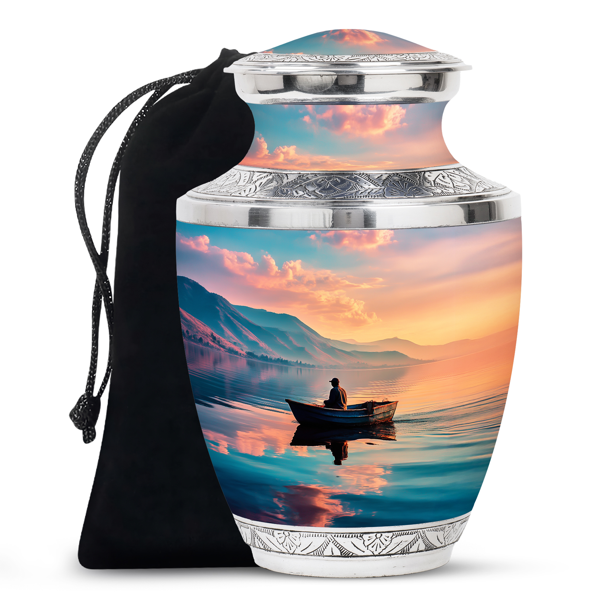 MUKTIVE Fishing Alone Cremation Urns for Human Ashes Adult Female Large ...