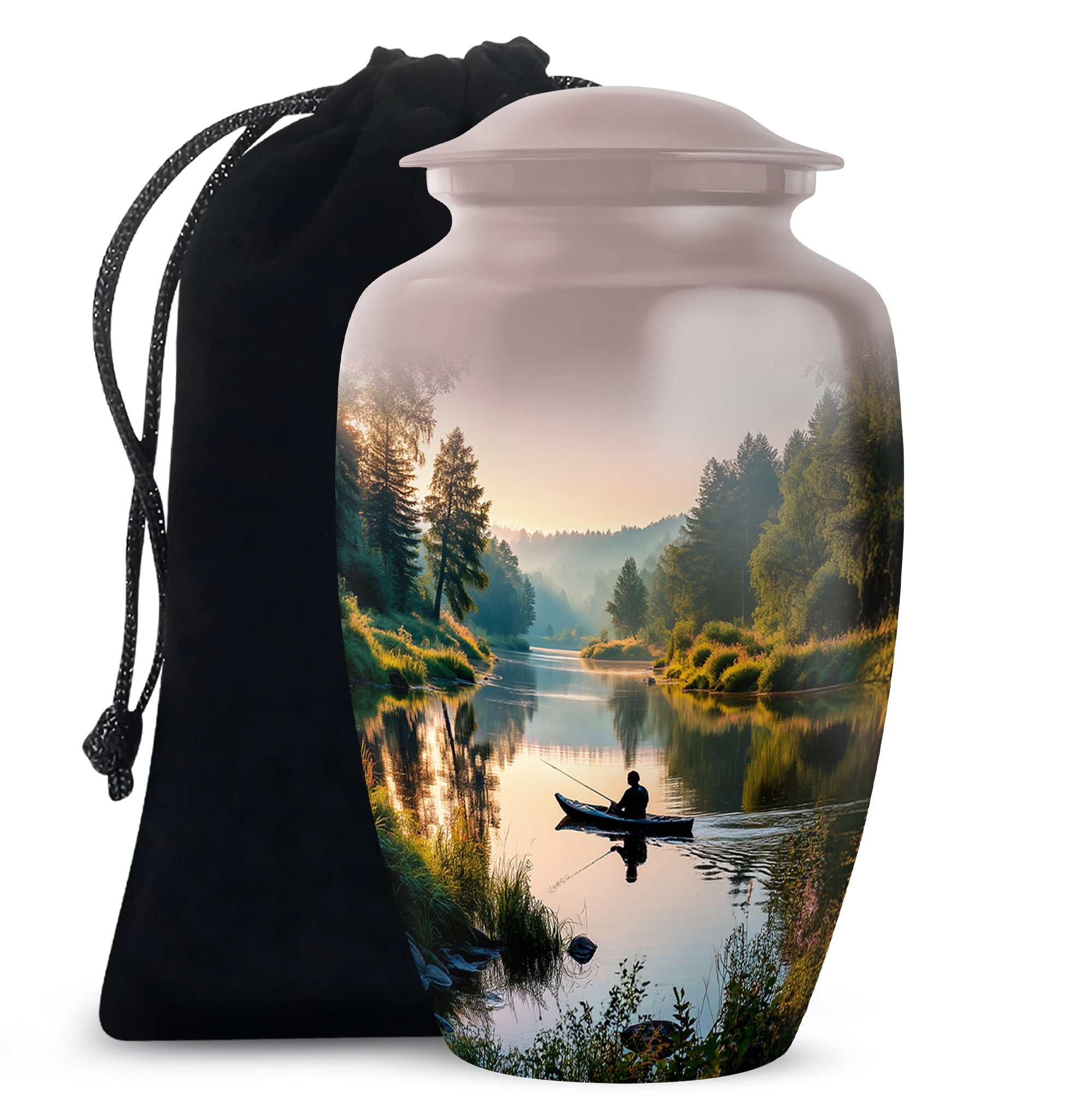 MUKTIVE Fishing Memorial Urns for Human Ashes Adult Female - Large ...