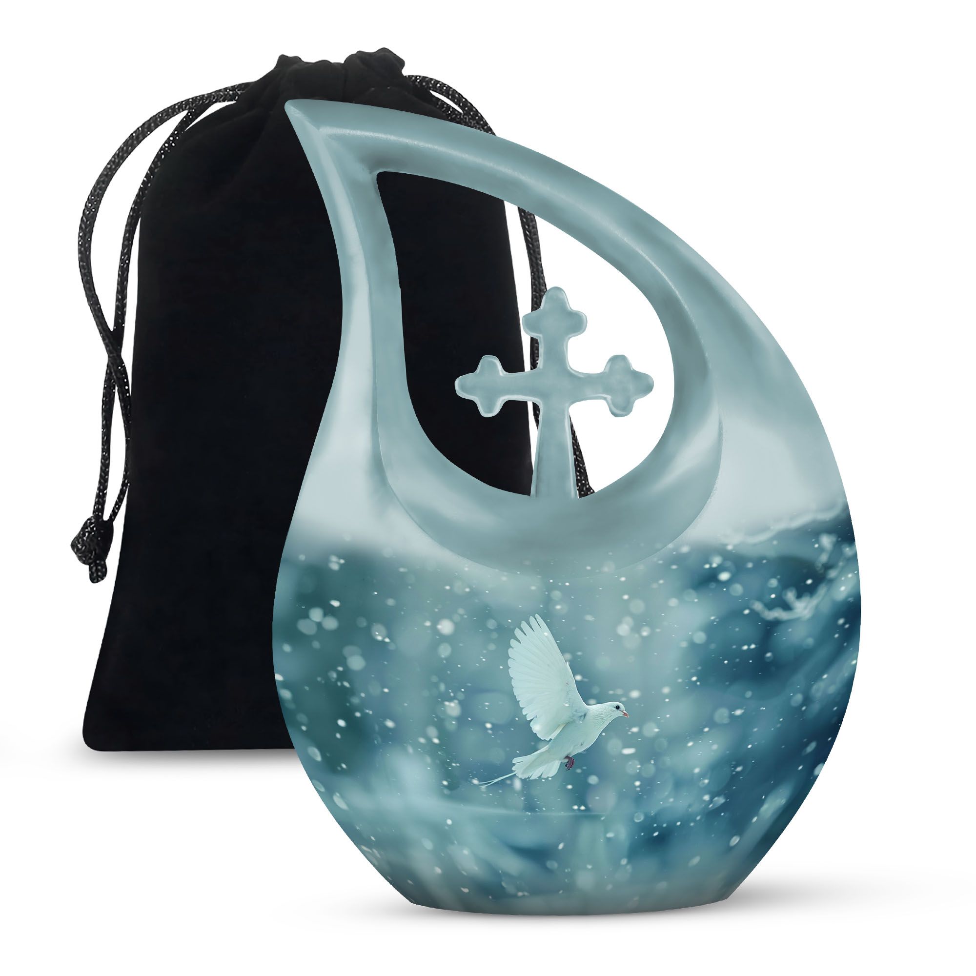 MUKTIVE Flying Dove Large Decorative Urns for Adult Female Ashes ...