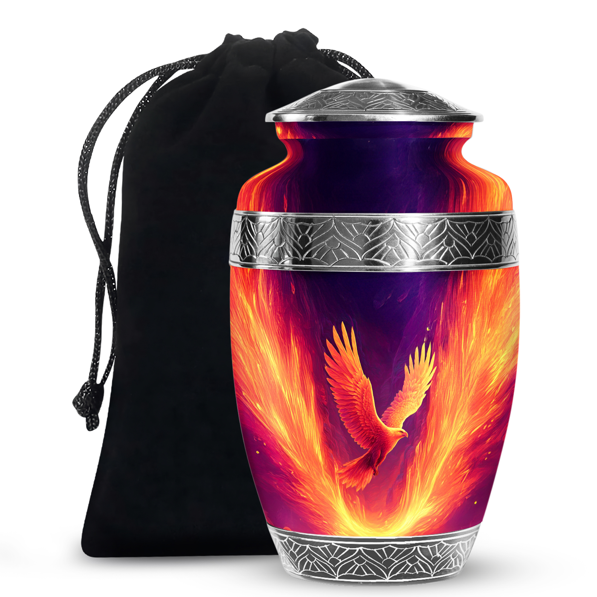MUKTIVE Flying Phoenix Memorial Burial Urn for Ashes Adult Grandfather ...