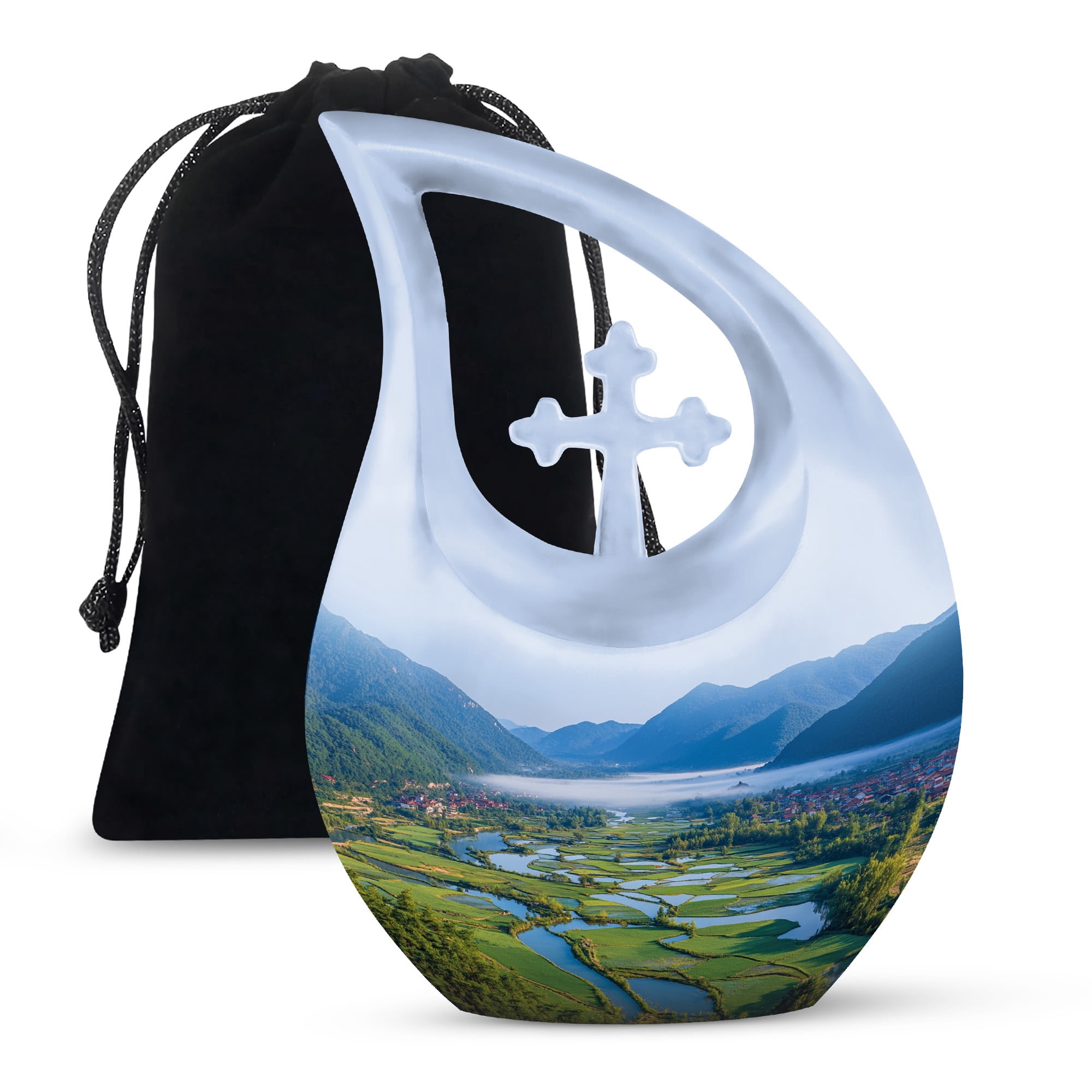 MUKTIVE Forest Large Cremation Urns for Adult Female Ashes - Unique ...