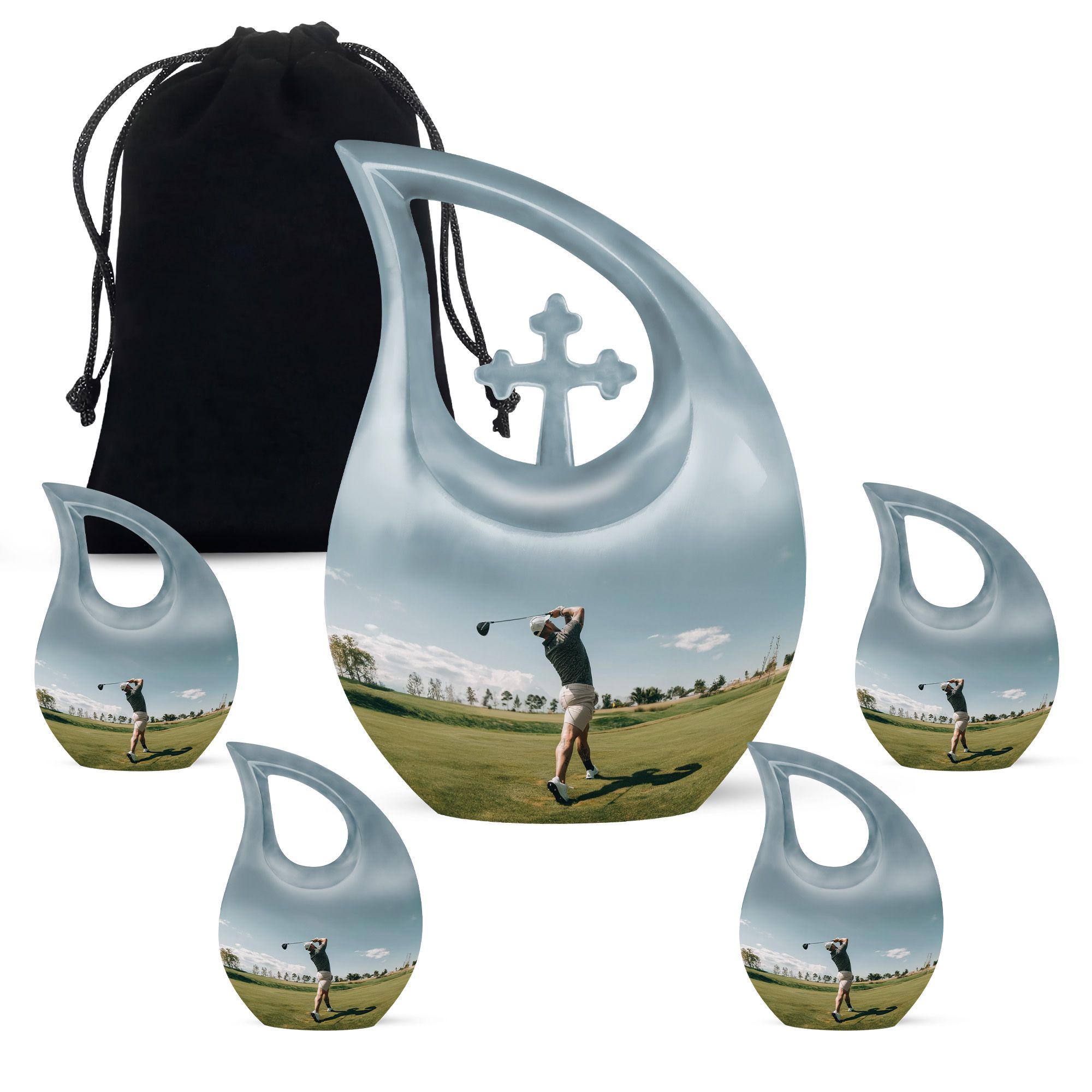 MUKTIVE Golf Funeral Urns for Human Ashes, Cremation Urn for Mom & Dad ...