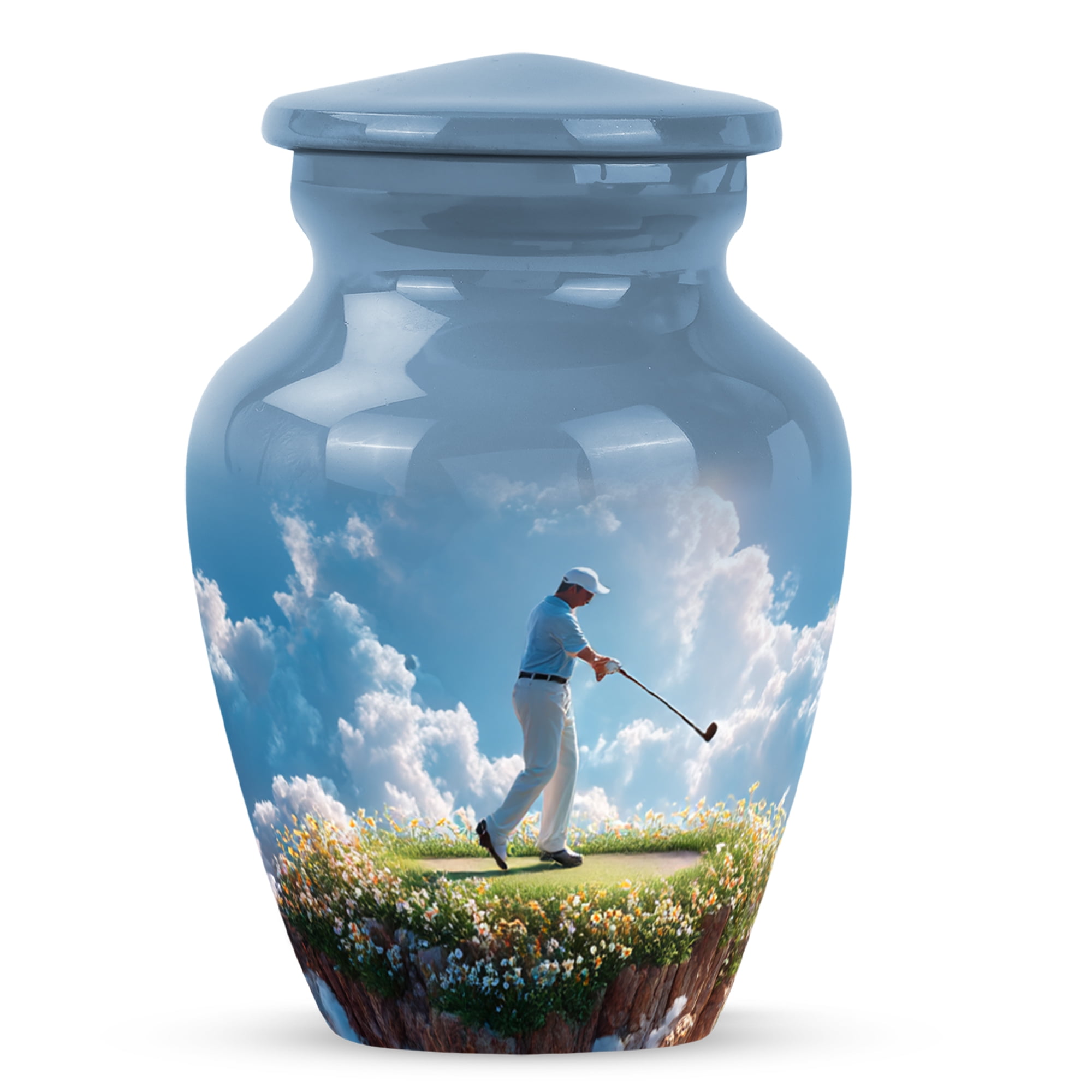 MUKTIVE Golfball Keepsake Memorial Urns for Human Ashes Adult Man, Mini ...