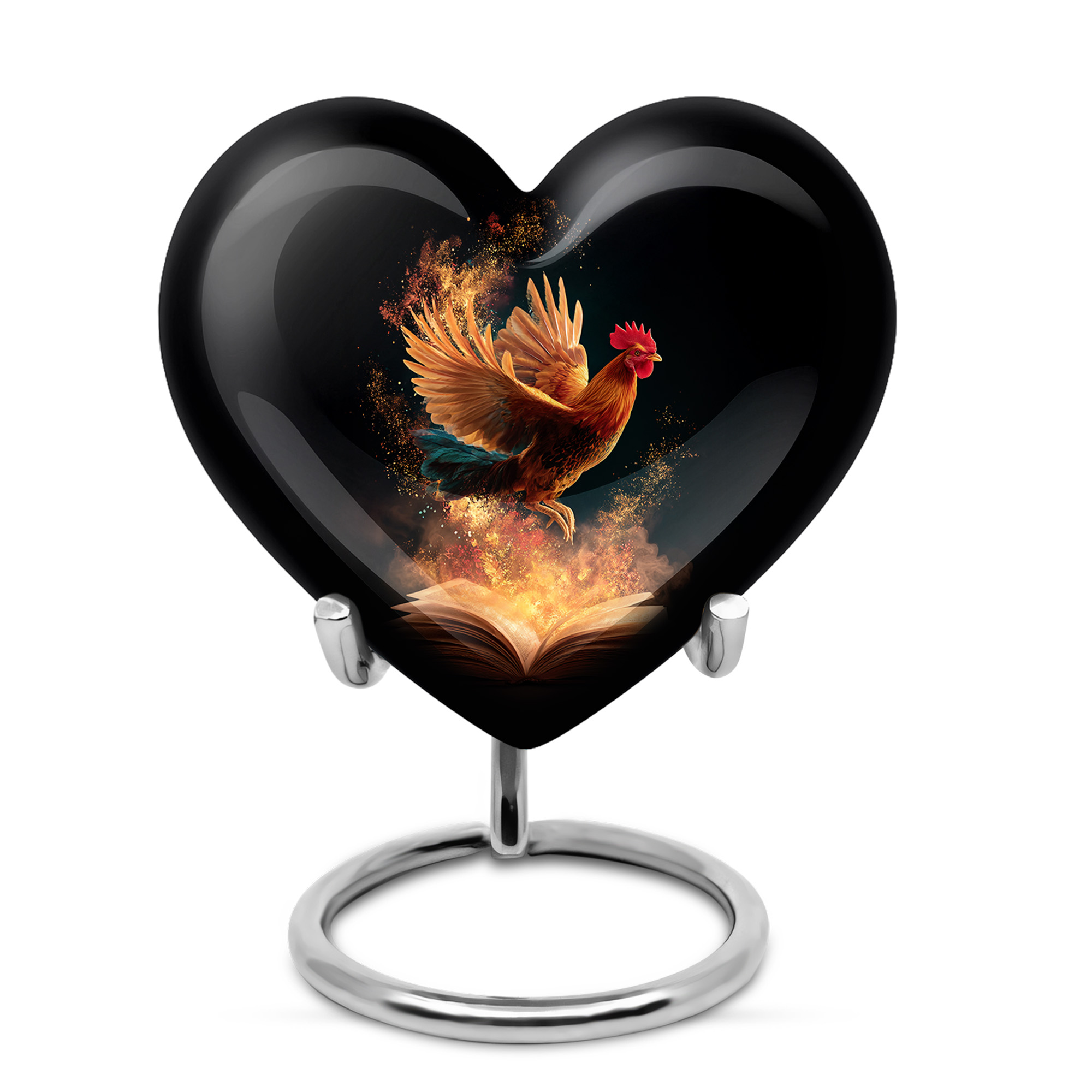 MUKTIVE Hen Heart Urn For Ashes for Women Funeral, Single Memorial Urns ...