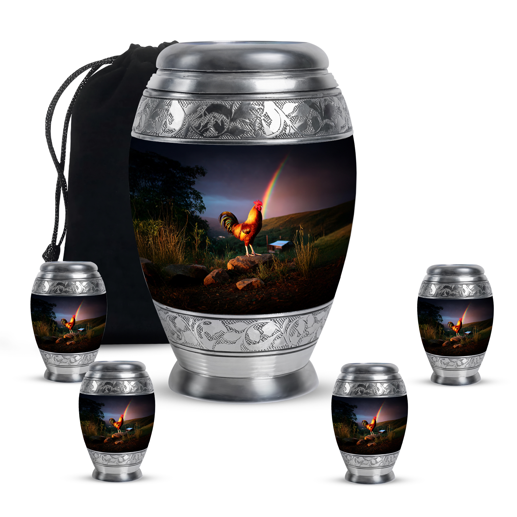 MUKTIVE Hen Large 10 Inch Cremation Urn for Human Ashes, Men Funeral ...