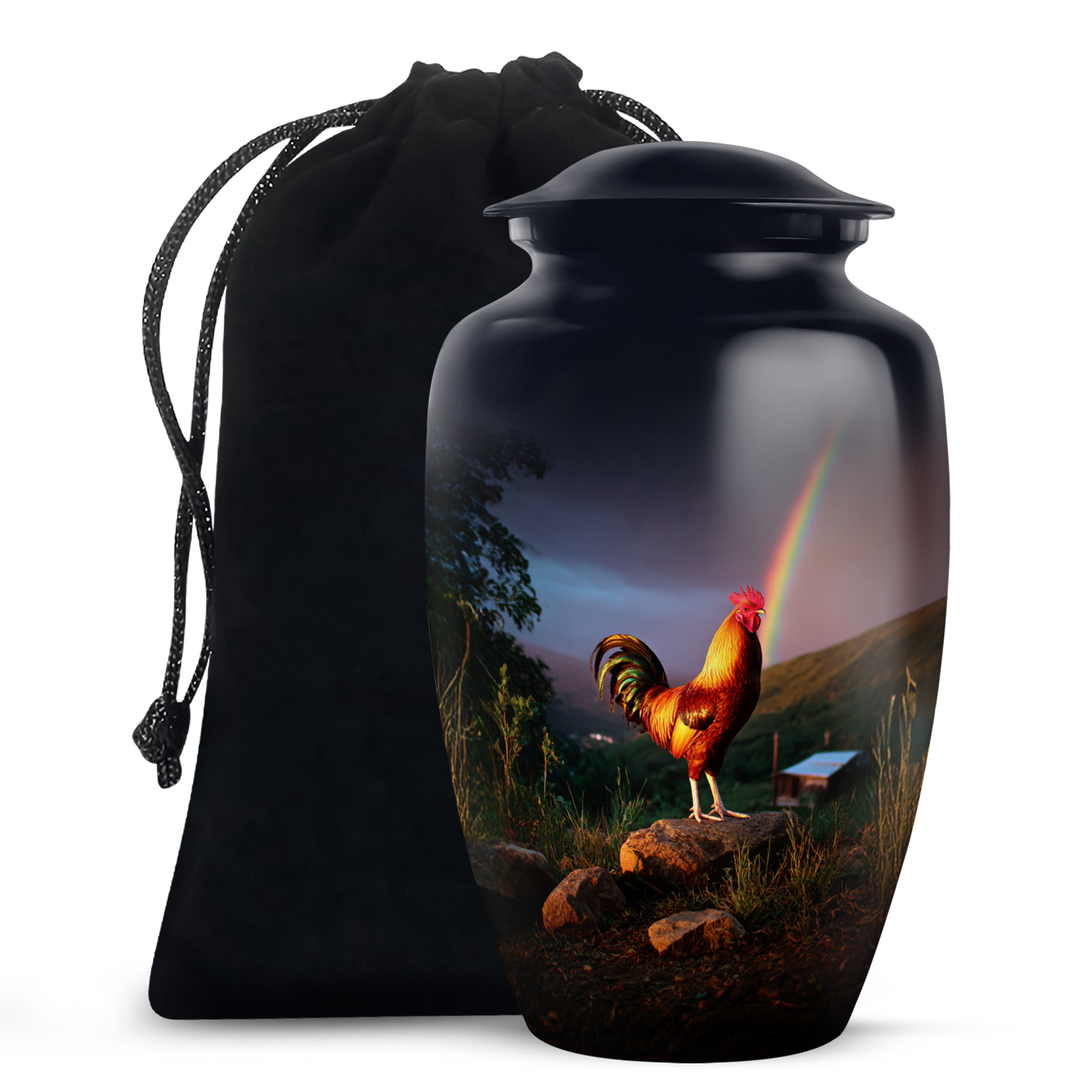 MUKTIVE Hen Large Funeral Urns for Ashes Adult Male, Rainbow Memorial ...