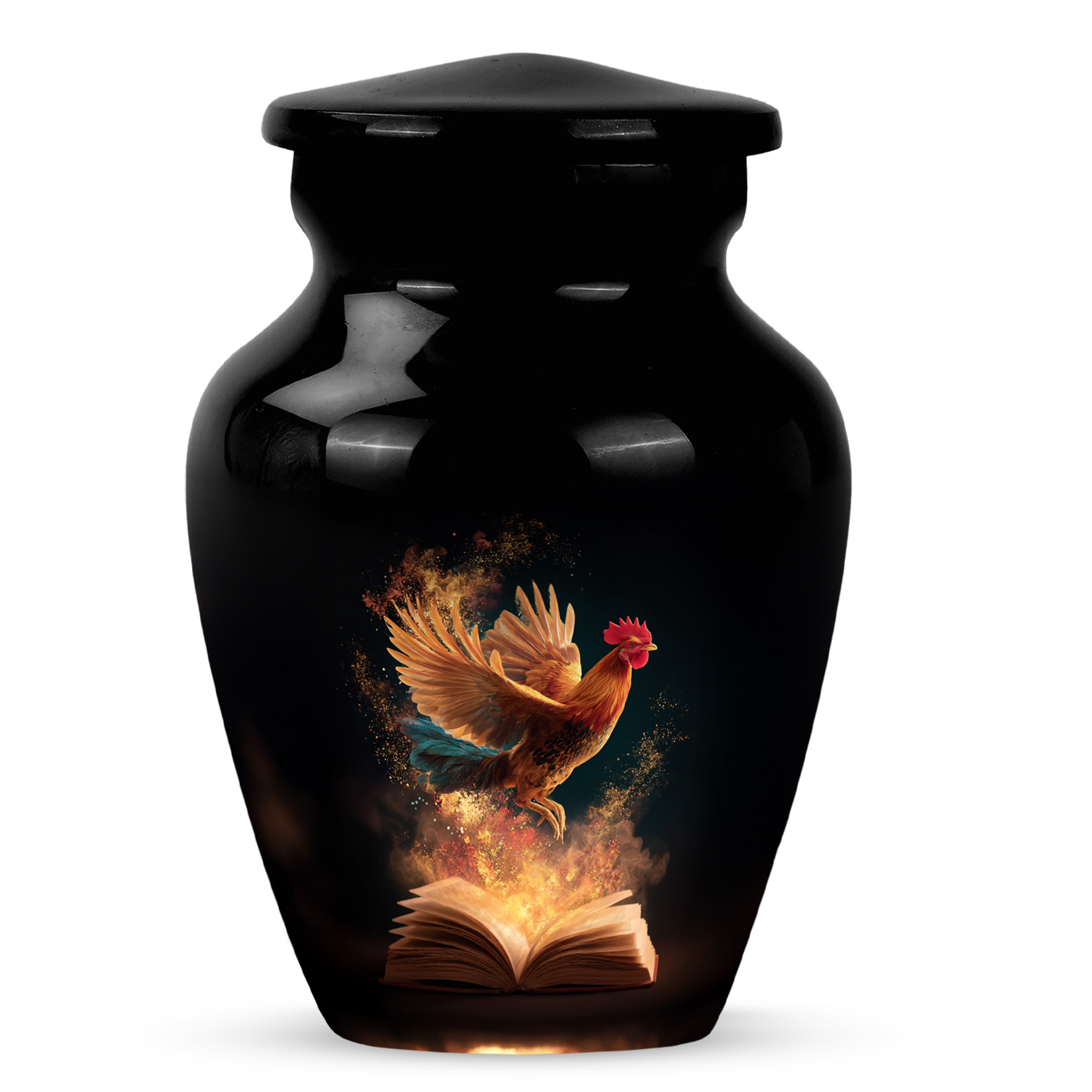 MUKTIVE Hen Memorial Urn, Burial Urns for Ashes for Women, Book Funeral ...