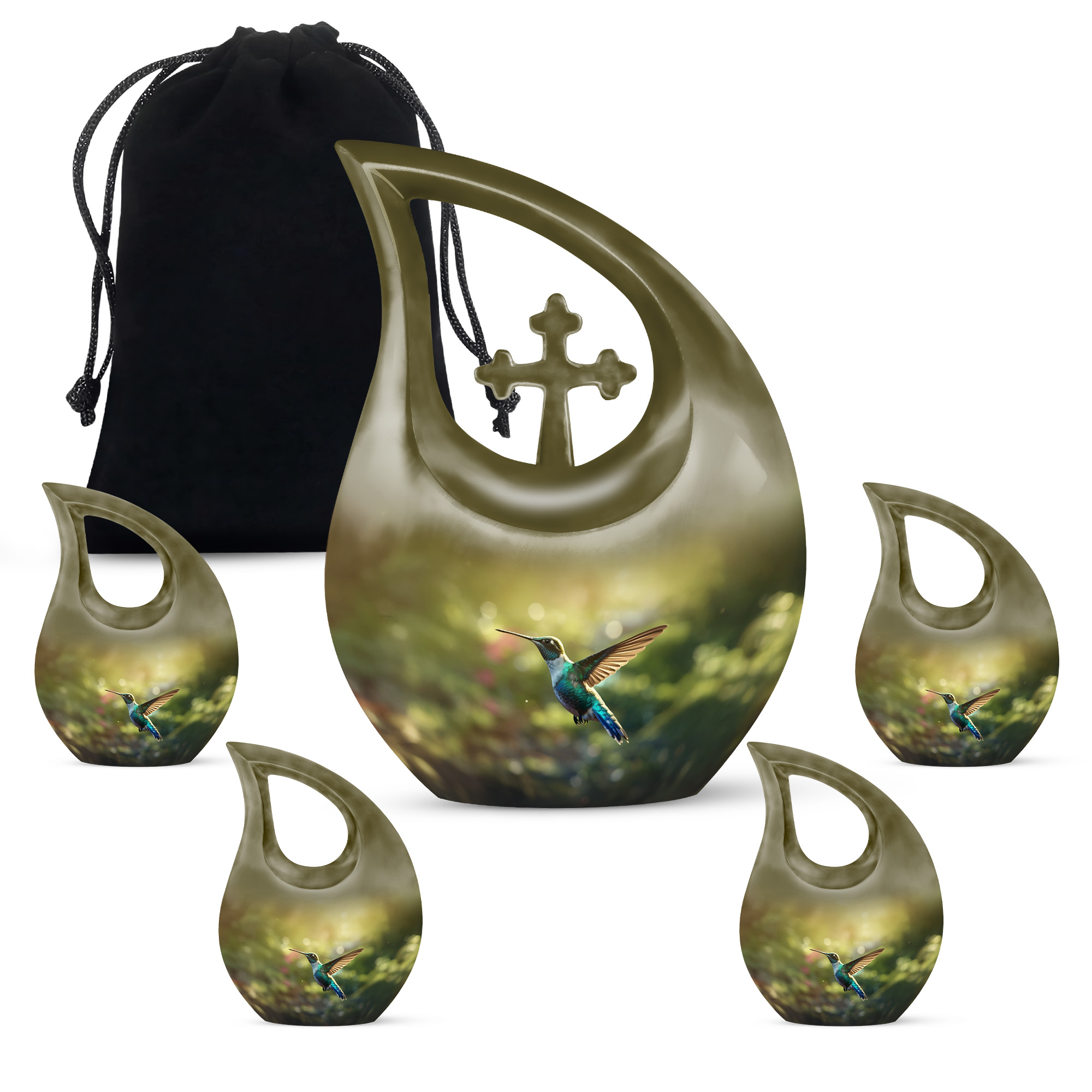 MUKTIVE Humming Bird Funeral Urns for Adult Ashes Women & Men ...