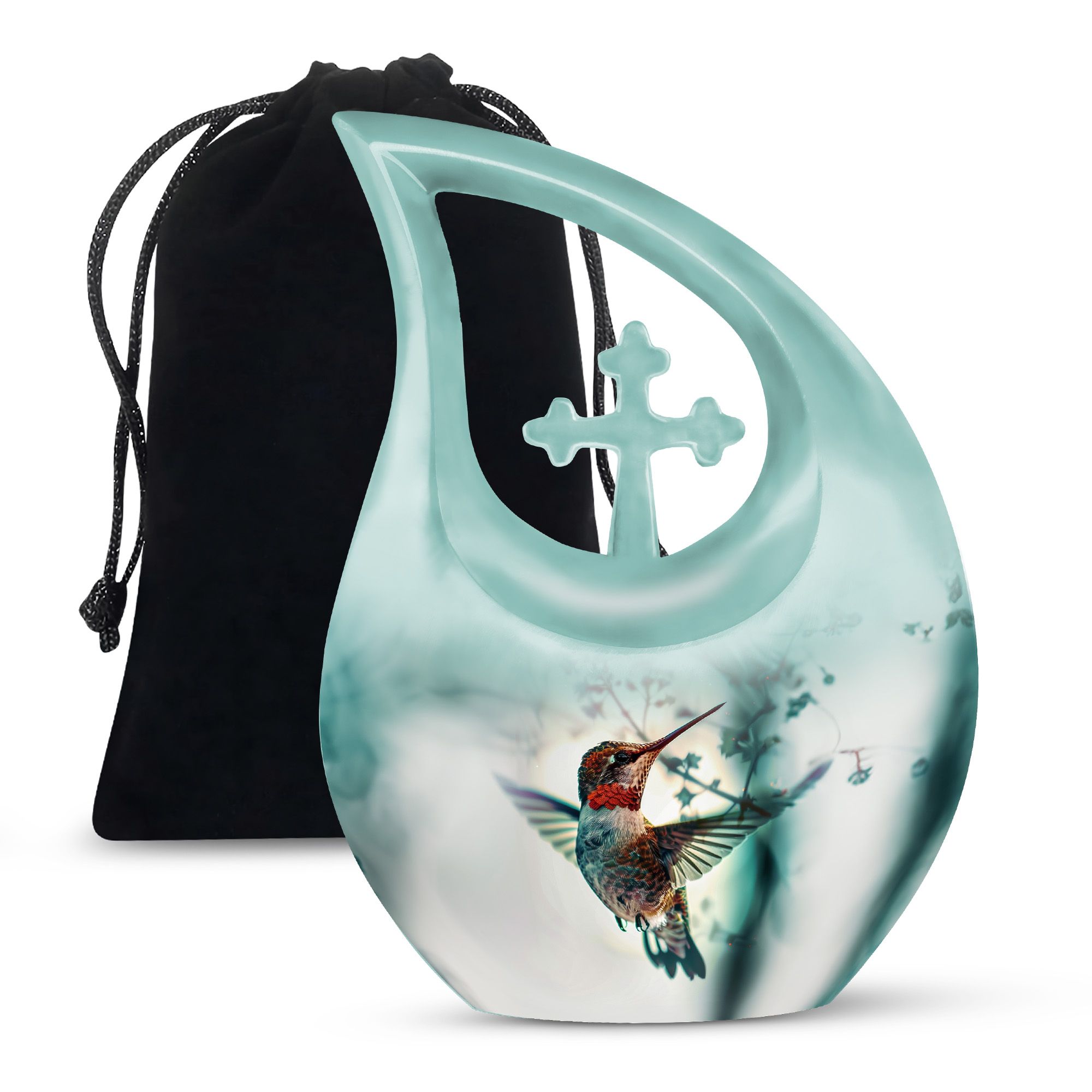 MUKTIVE Humming Bird Large Urn for Ashes Adult Male - Light Blue Urns ...
