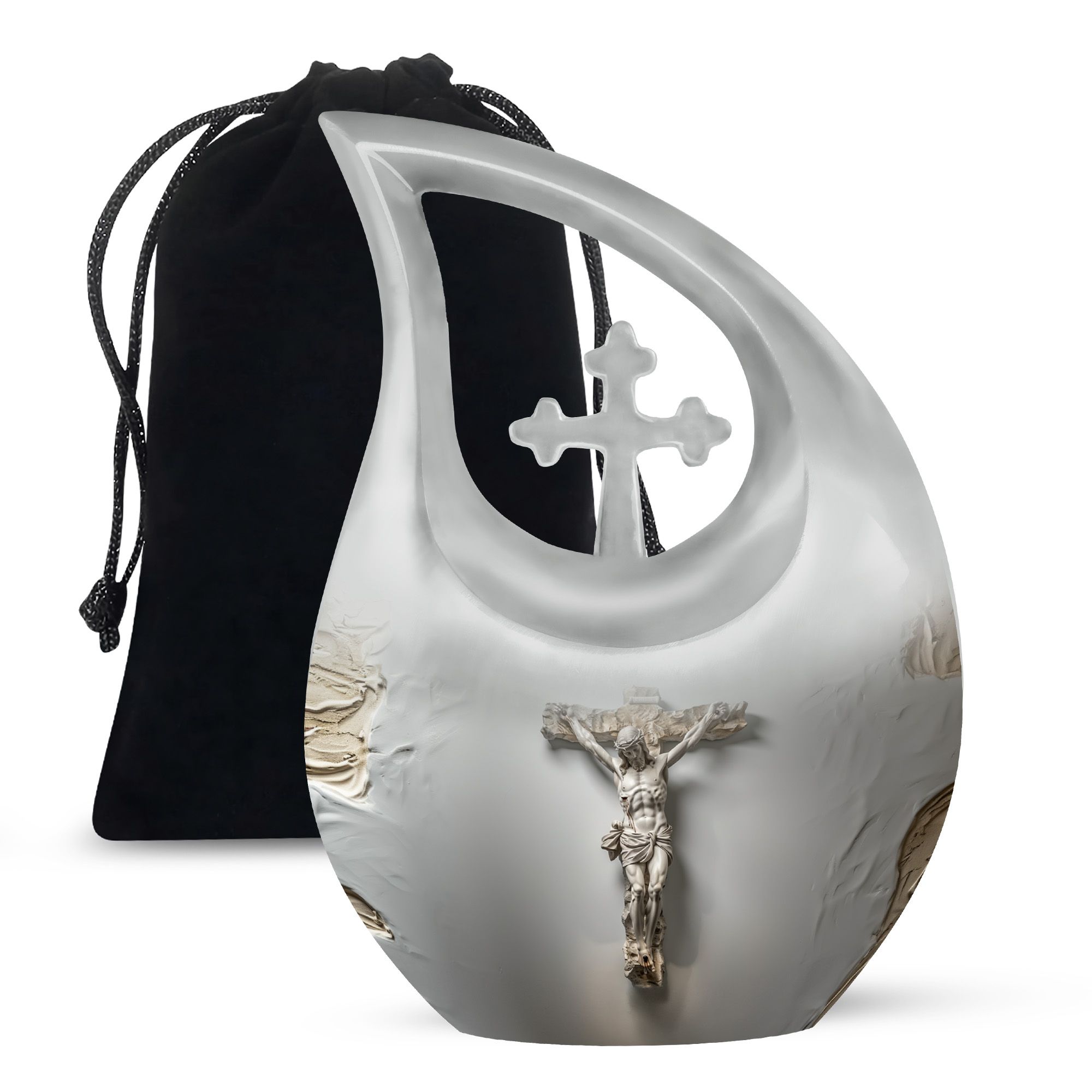 MUKTIVE Jesus Christ Memorial Urns for Human Ashes - Cross Large Cross ...