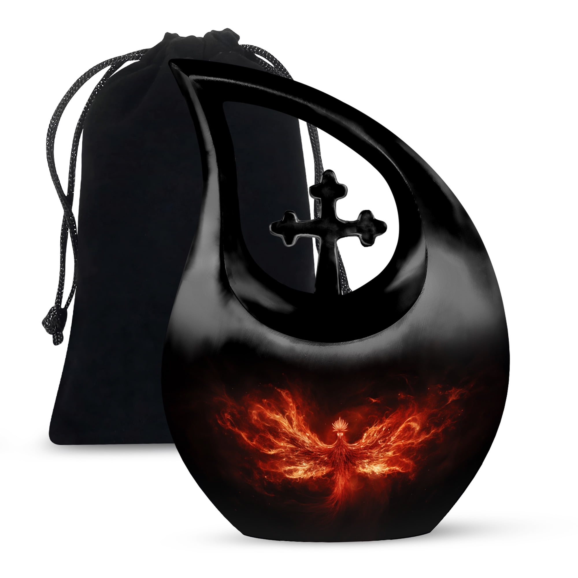 MUKTIVE Large Urn for Ashes for Men - Cross Drop Funeral Cremation Urns ...
