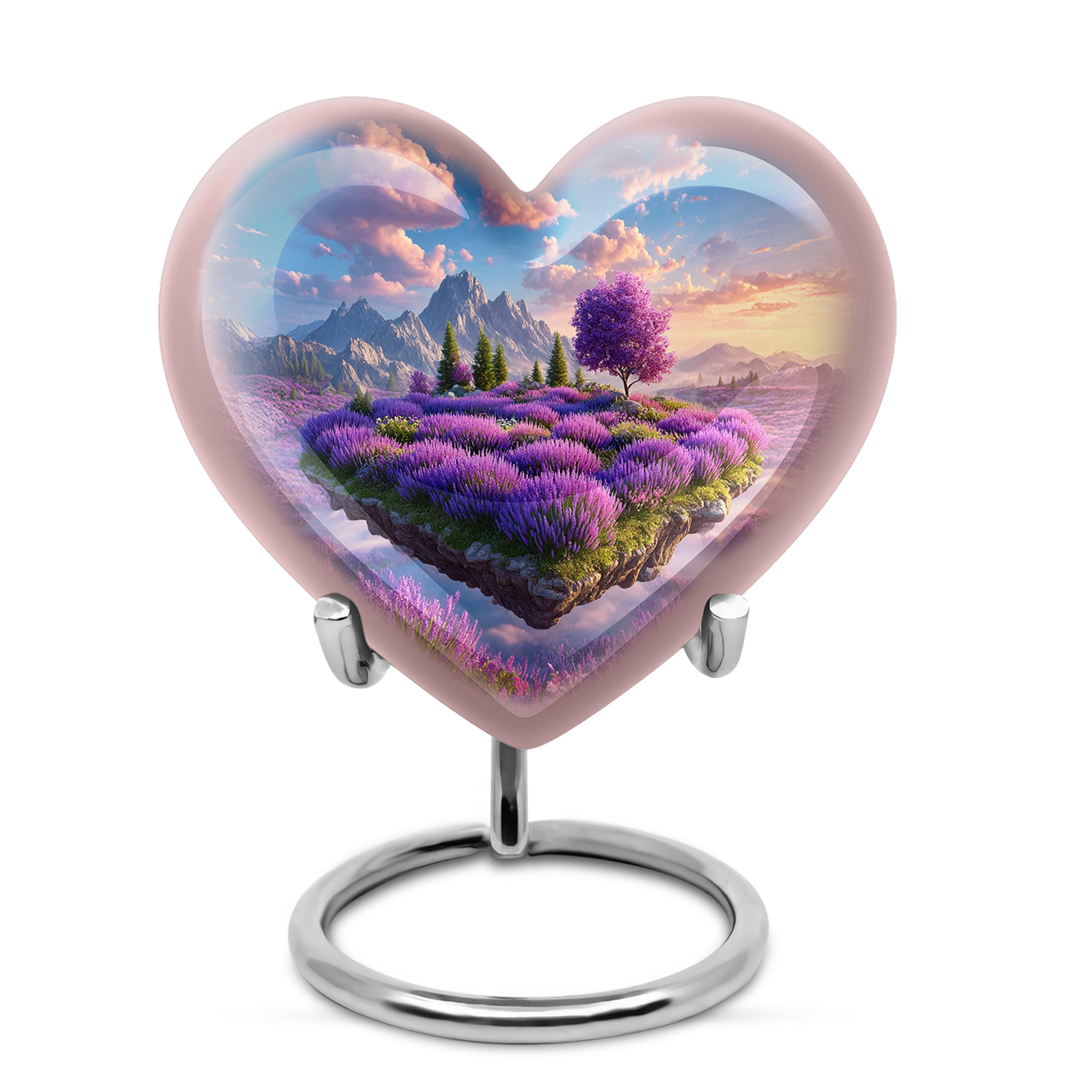 MUKTIVE Lavender Grass Cremation Urns, Adult Keepsake Blue Urn for ...