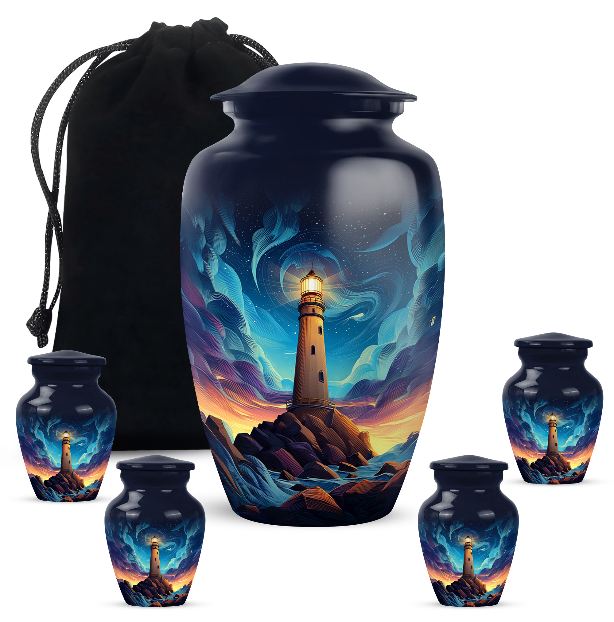 MUKTIVE Lighthouse Burial Urns for Human Ashes Adult Female - Large ...