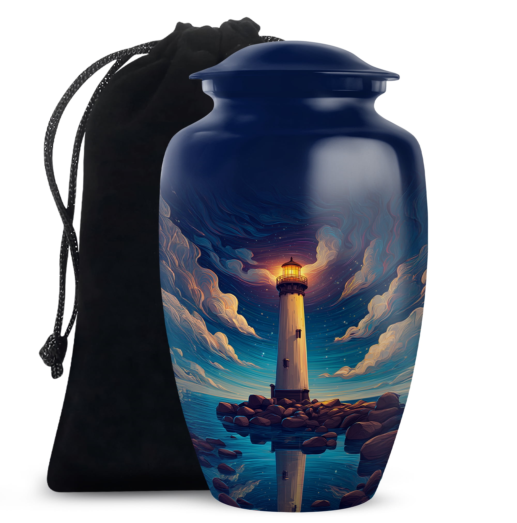 MUKTIVE Lighthouse Decorative Urns for Ashes Adult Female Mother ...