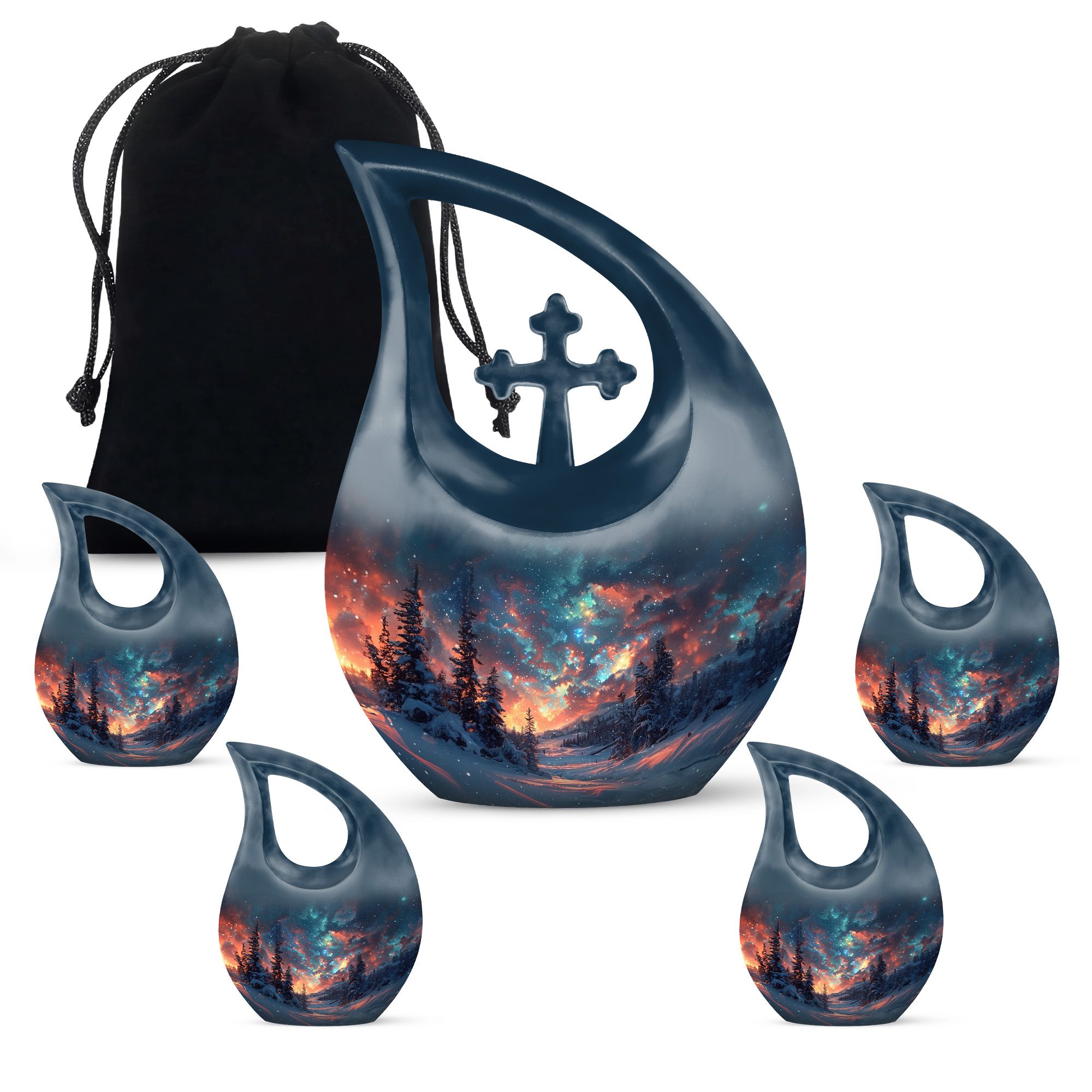 MUKTIVE Majestic Sky Combo Sets Cremation Urns for Mother & Father ...