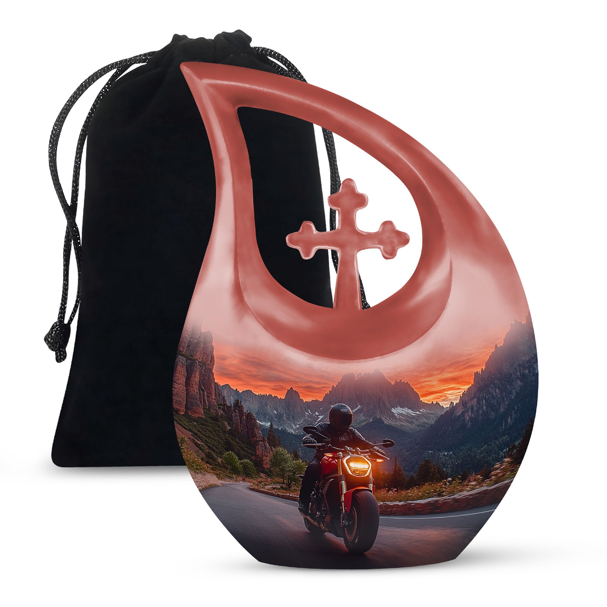 MUKTIVE Motorbike Riders Cremation Urn for Adult Human Ashes, Burial ...