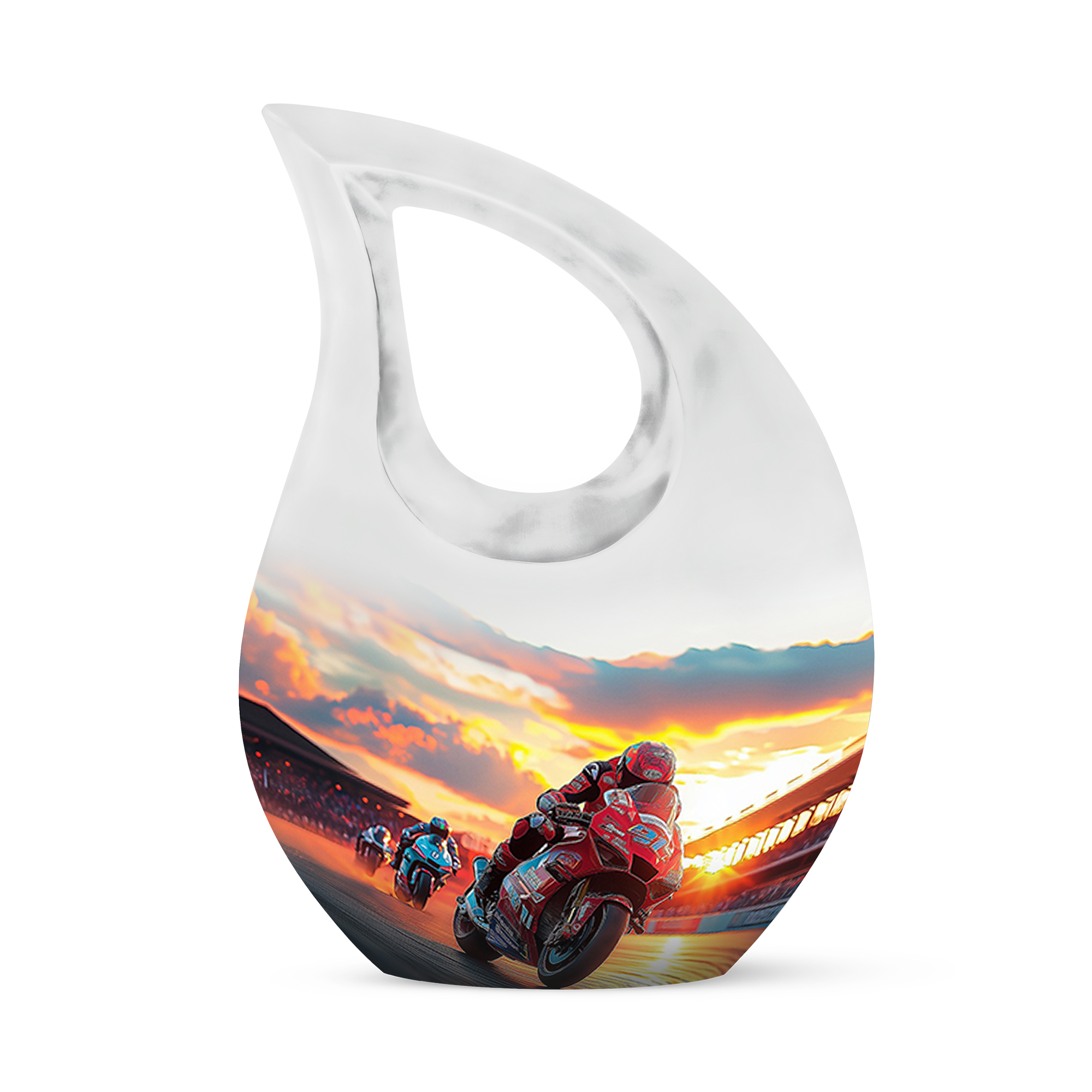 MUKTIVE Motorcycle Race Burial Urns for Cremated Remains - Large Cross ...