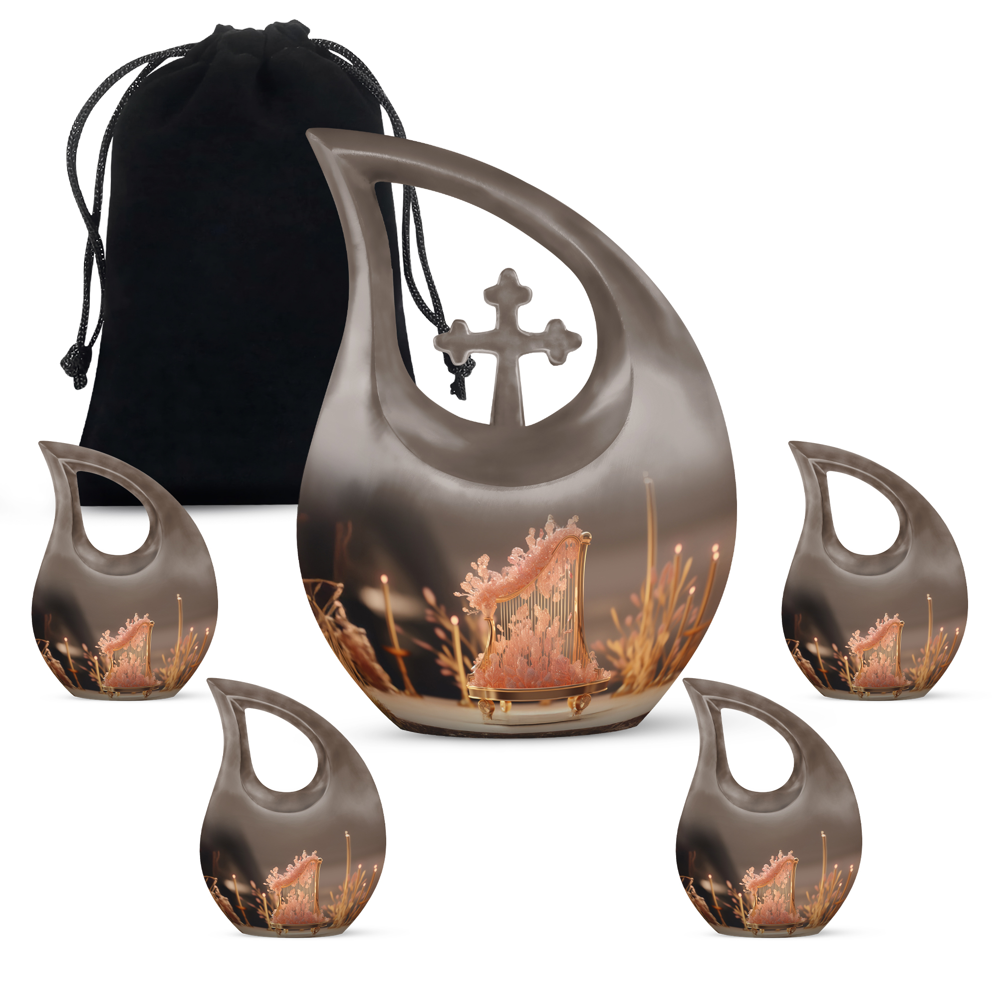MUKTIVE Music Instrument Cremation Urns for Human Ashes Adult Mother ...