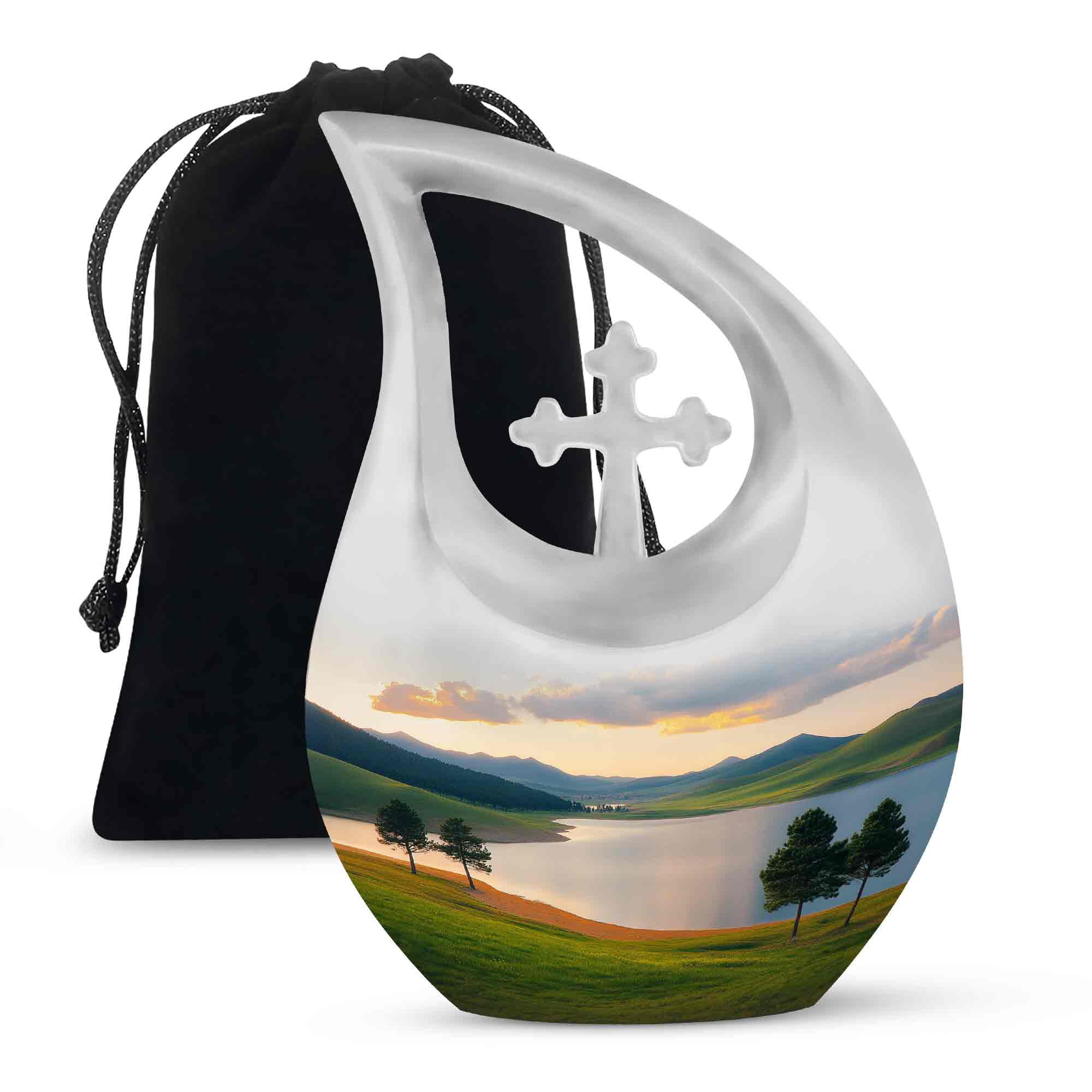 MUKTIVE Nature Theme - Urns for Human Ashes Adult Man - 10 Tear Drop ...