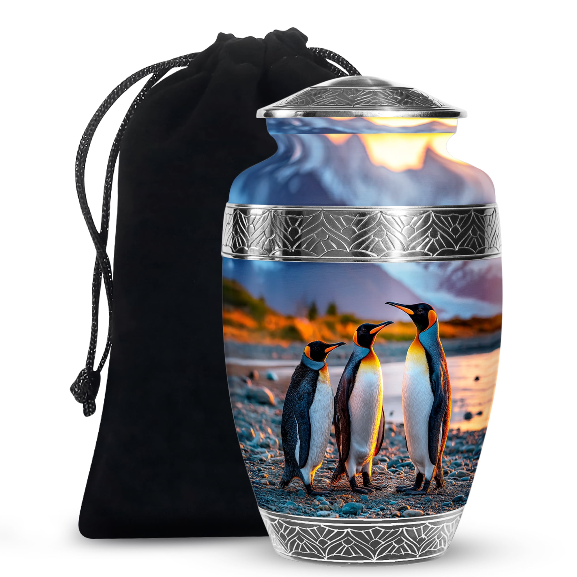 MUKTIVE Penguin Burial Cremation Urns for Adult Ashes Women 10 Inch ...