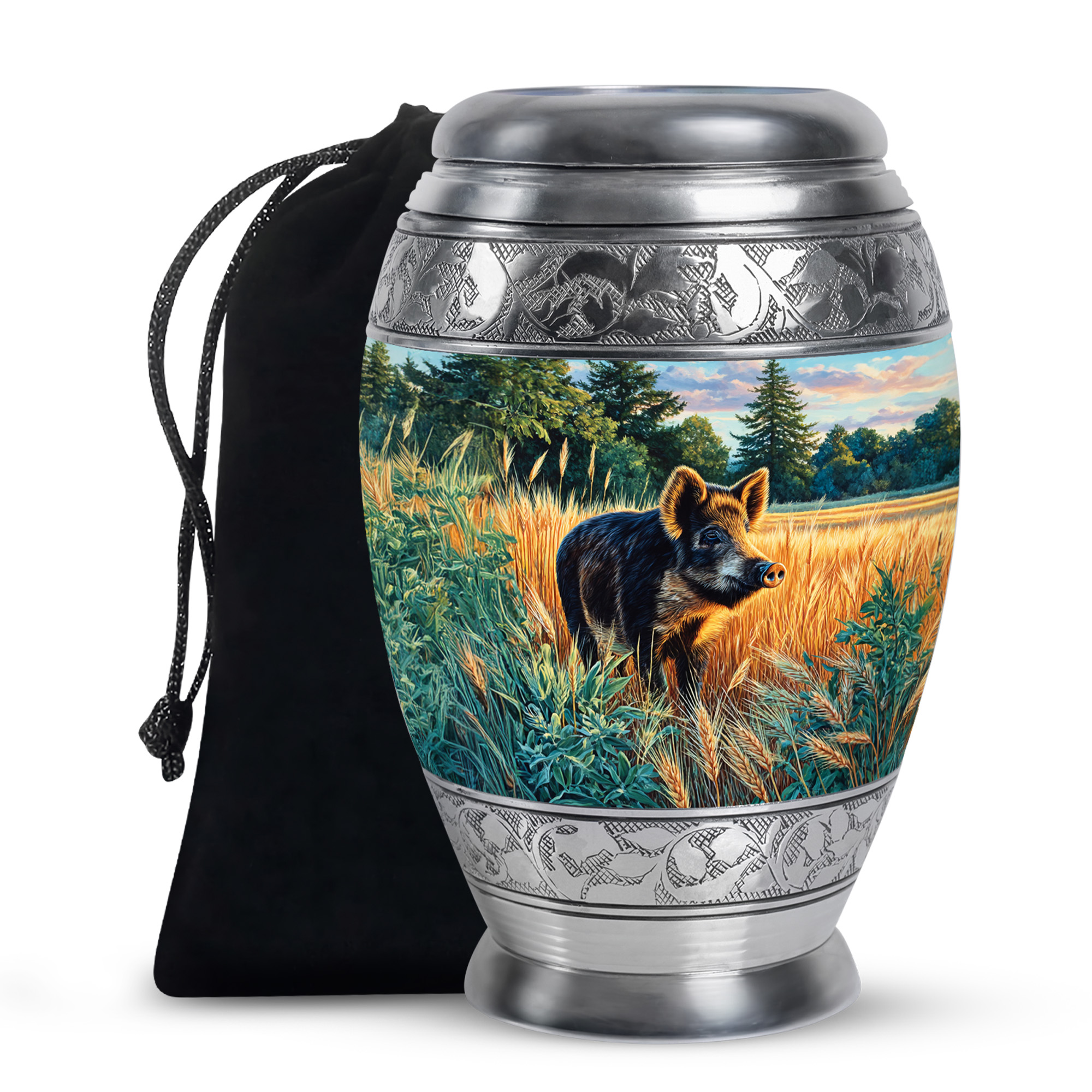 MUKTIVE Pig Cremation Urns for Adult Ashes Women, Large Green Funeral ...