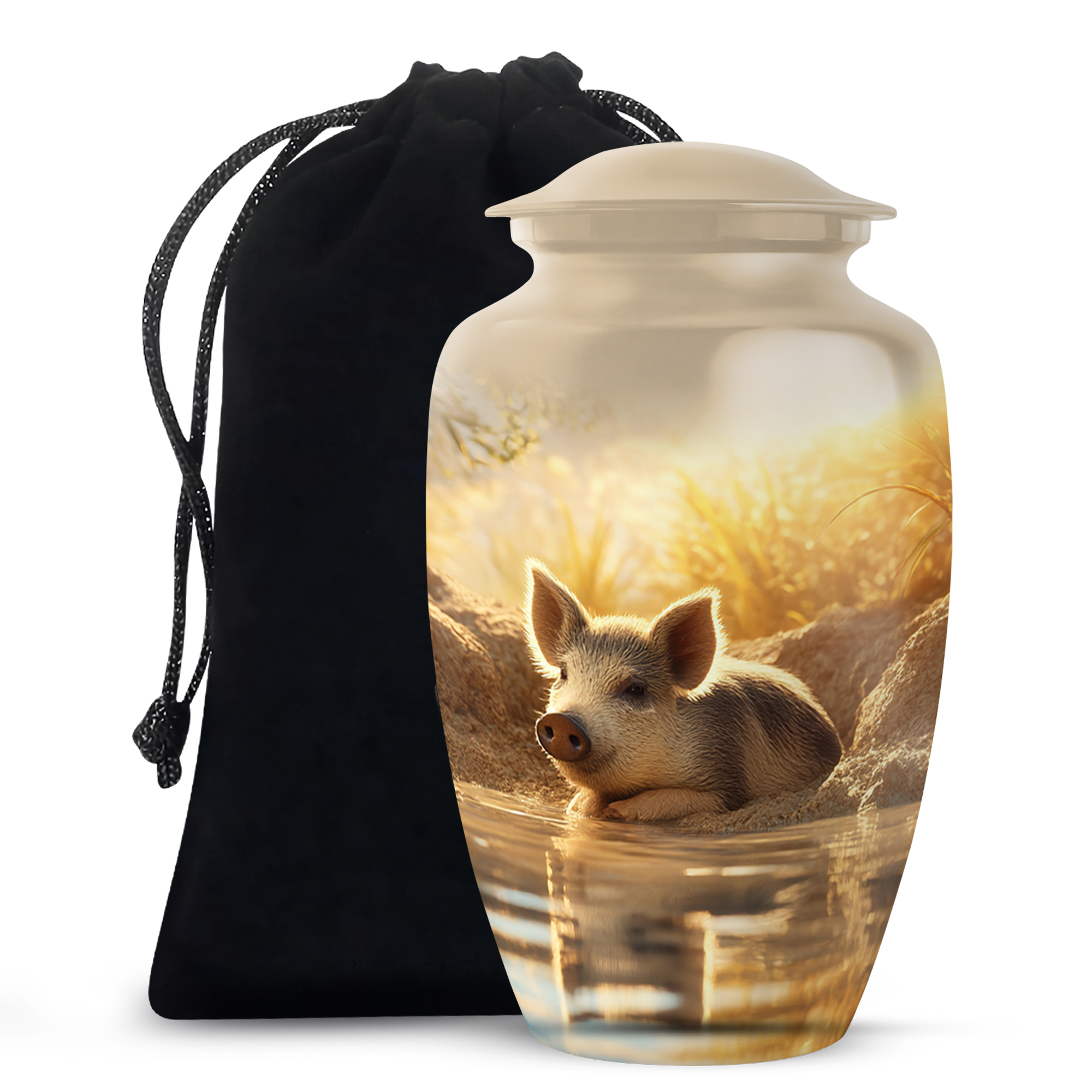 MUKTIVE Pig Memorial Urn for Human Ashes for Adult Cremation ...