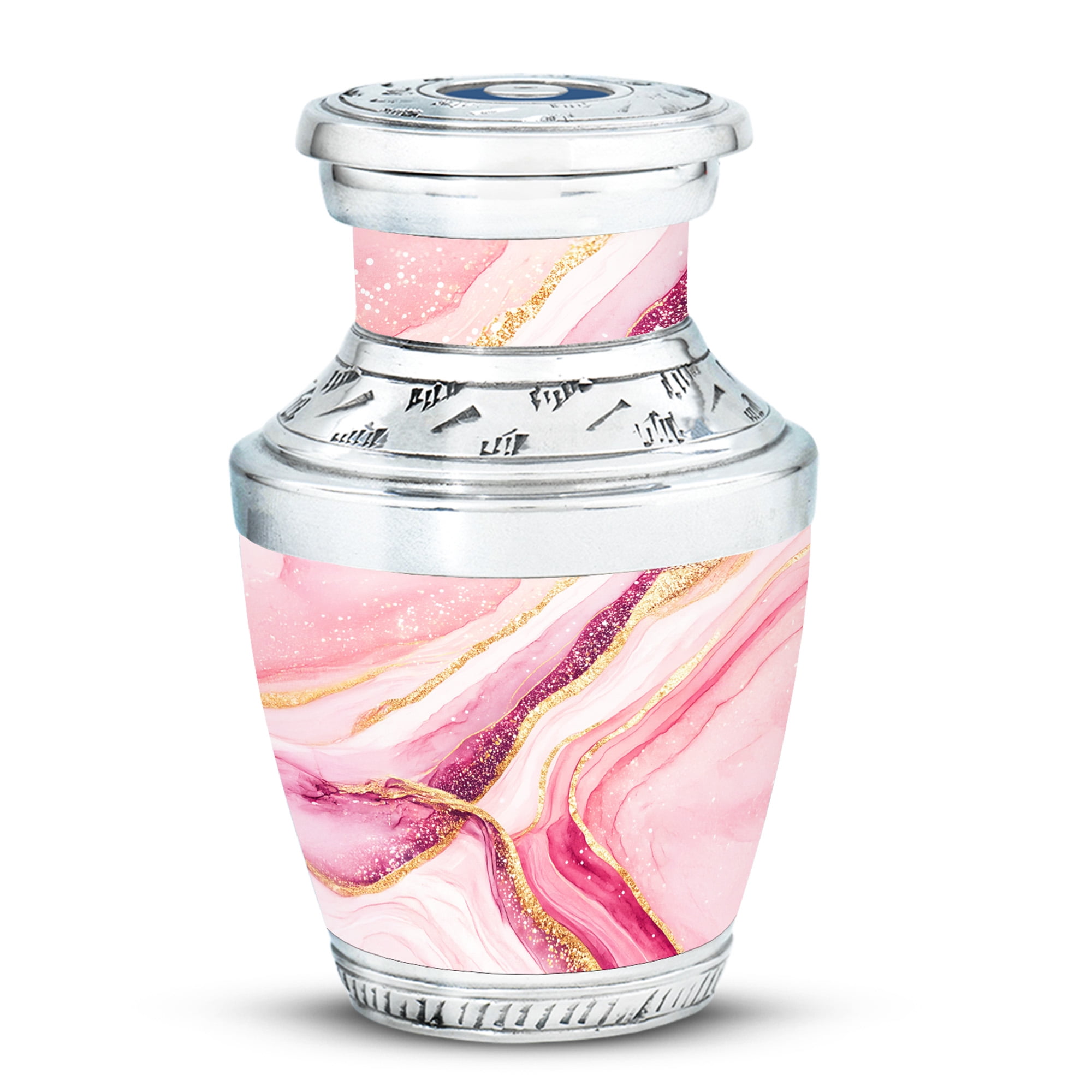 MUKTIVE Pink Abstract Decorative Urns for Human Ashes Female, Keepsake ...