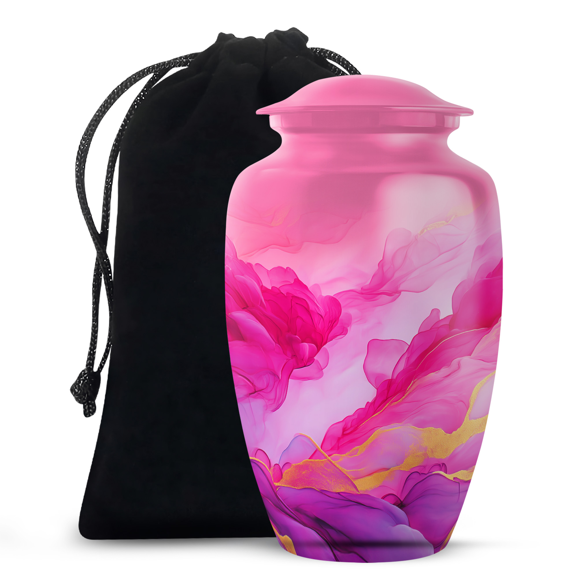 MUKTIVE Pink Abstract Memorial Urns for Adult Male, Abstract Funeral ...