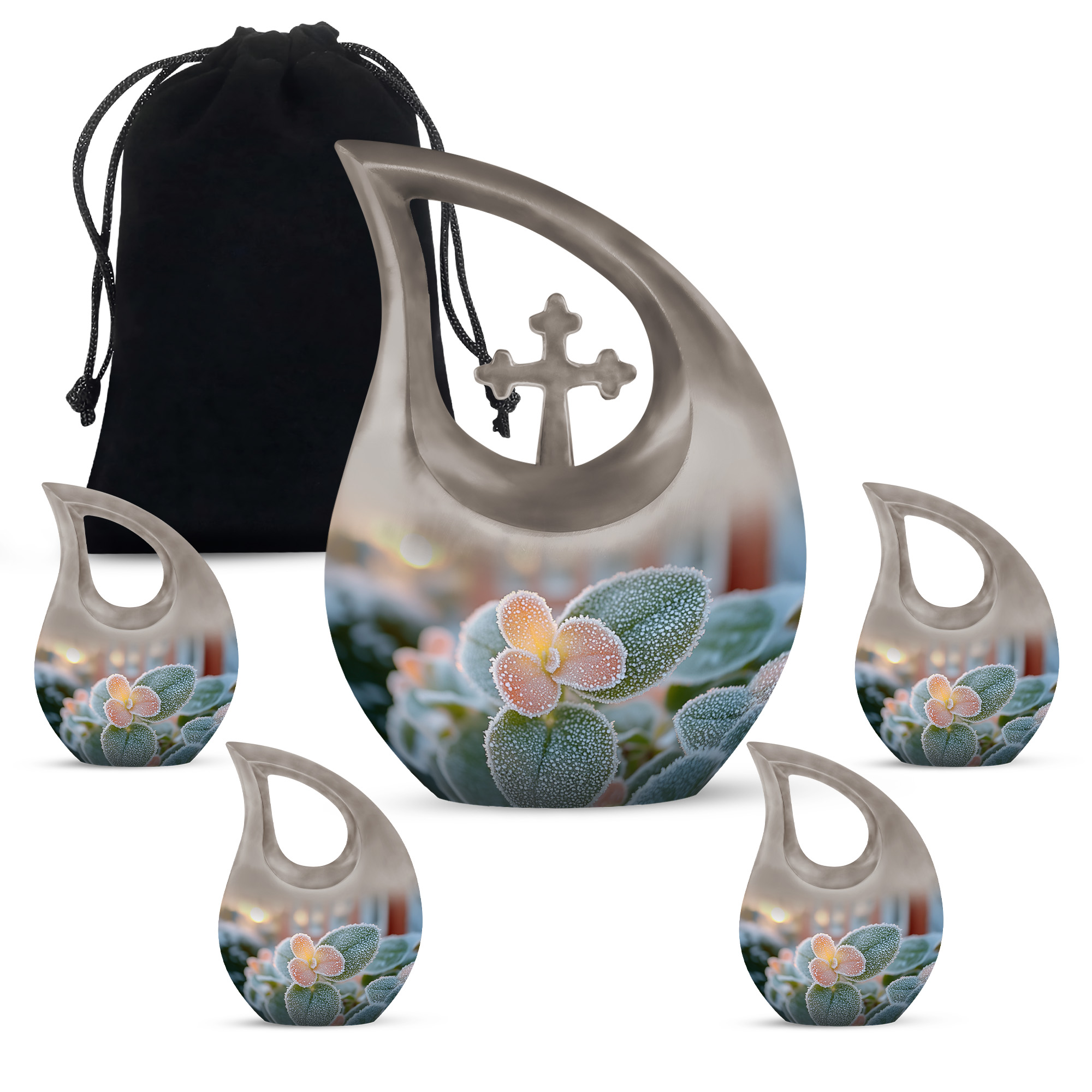 MUKTIVE Plant Burial Human Urns for Ashes Adult Female, Combo Sets Grey ...