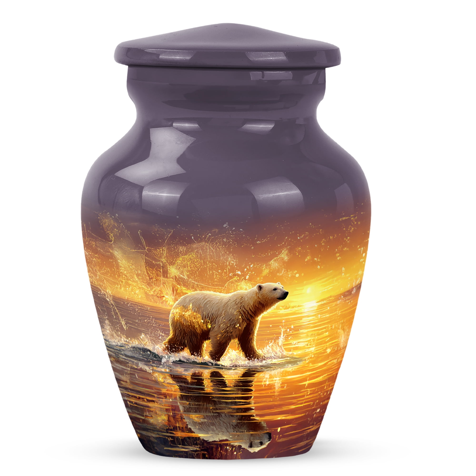 MUKTIVE Polar Bear Keepsake Urn for Ashes for Women Cremation, Mini ...