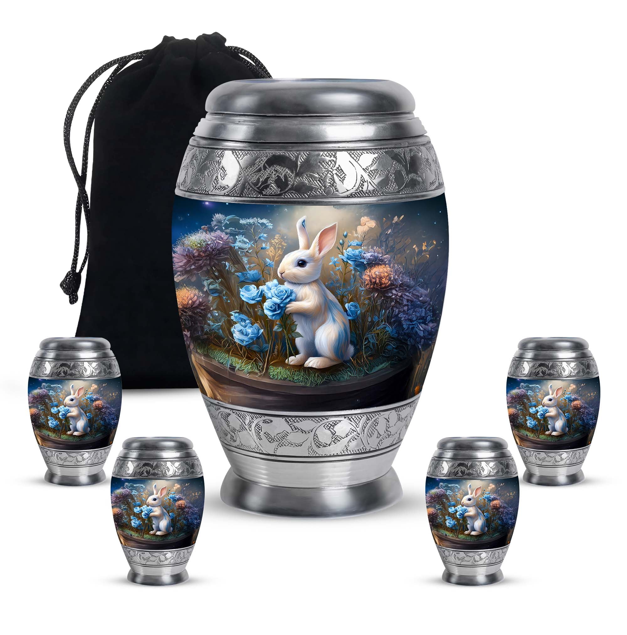 MUKTIVE Rabbit Cremation 3 Inch Small Burial Urns for Human Ashes Adult ...