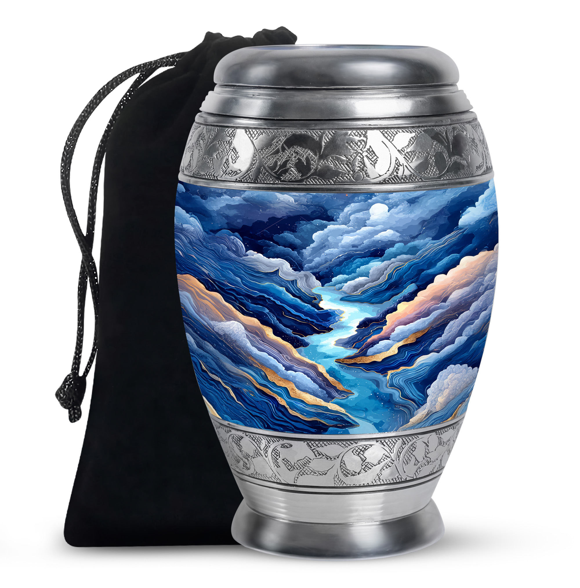MUKTIVE River Memorial Funeral Urns for Adult Grandfather & Grandmother ...