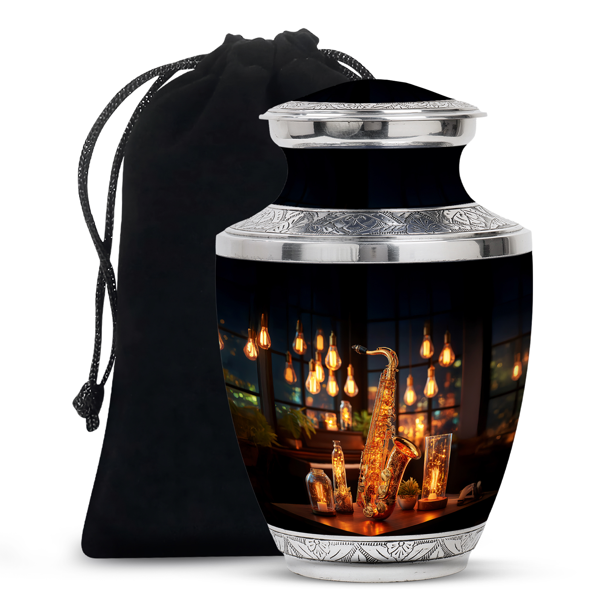 MUKTIVE Saxophone Decorative Urns for Human Ashes Adult Female, Musical ...