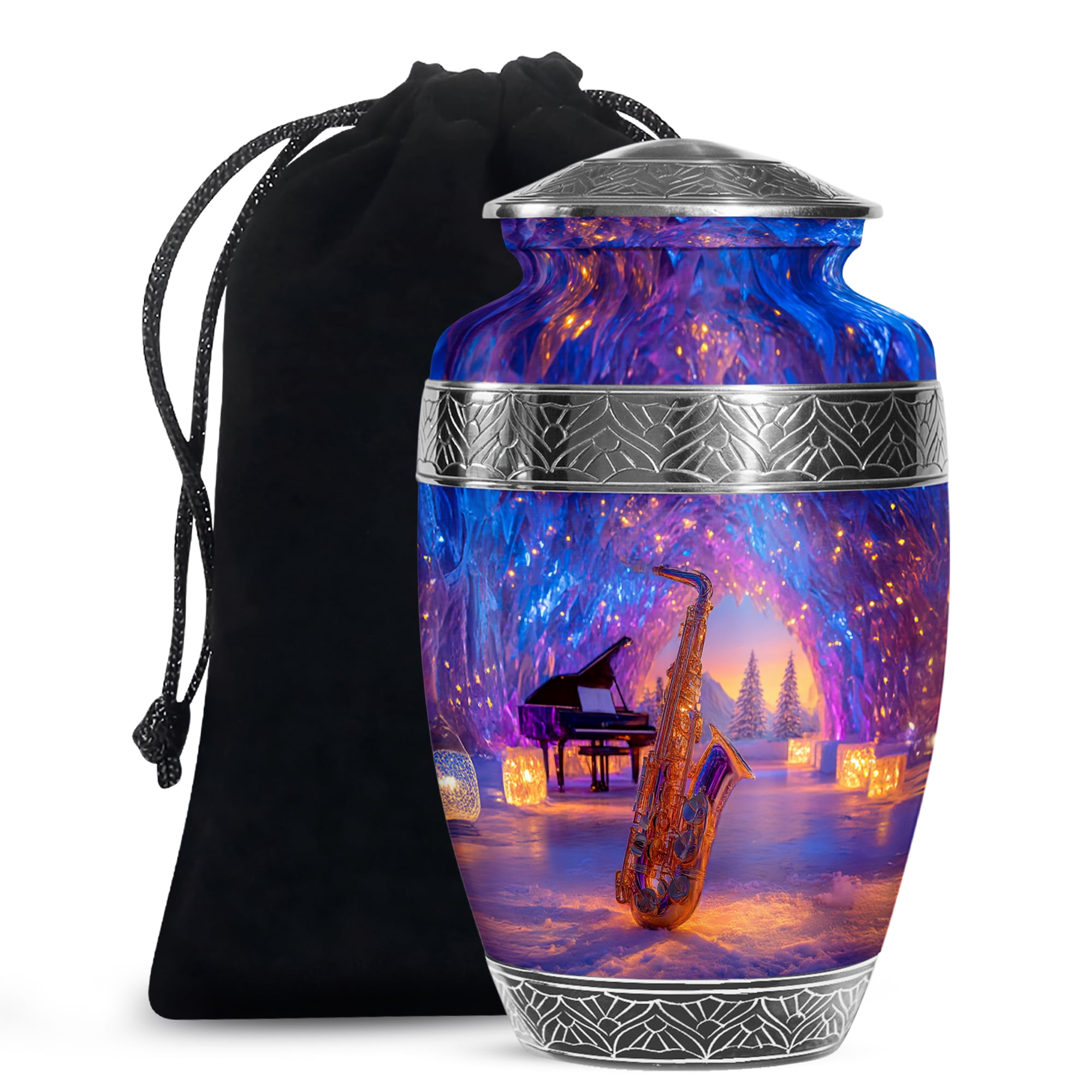 MUKTIVE Saxophone Urns for Adult Ashes Women Cremation, Large Tree ...
