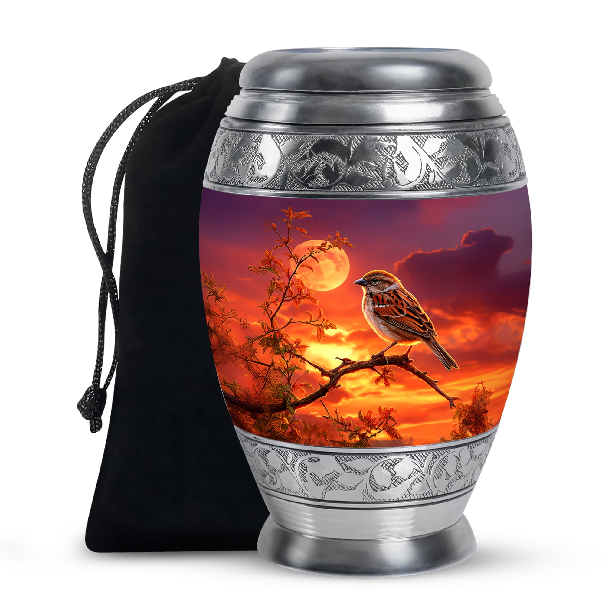 MUKTIVE Sparrow Burial Large Urn for Ashes for Women & Men Cremation ...