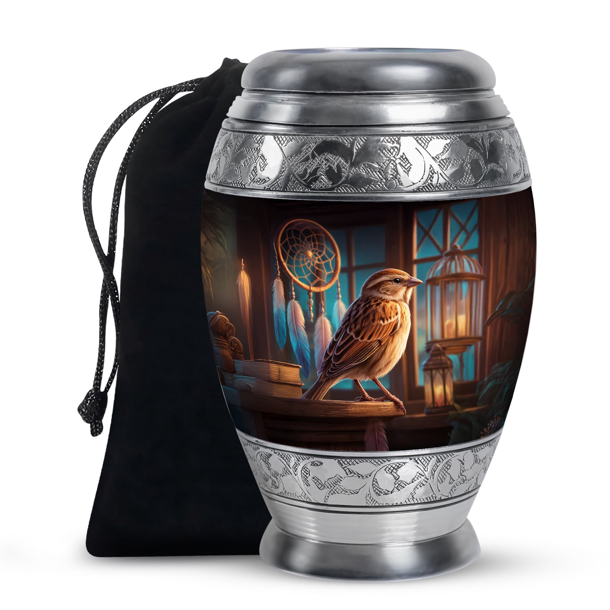 MUKTIVE Sparrow Memorial Adult Urns for Ashes for Women Funeral ...
