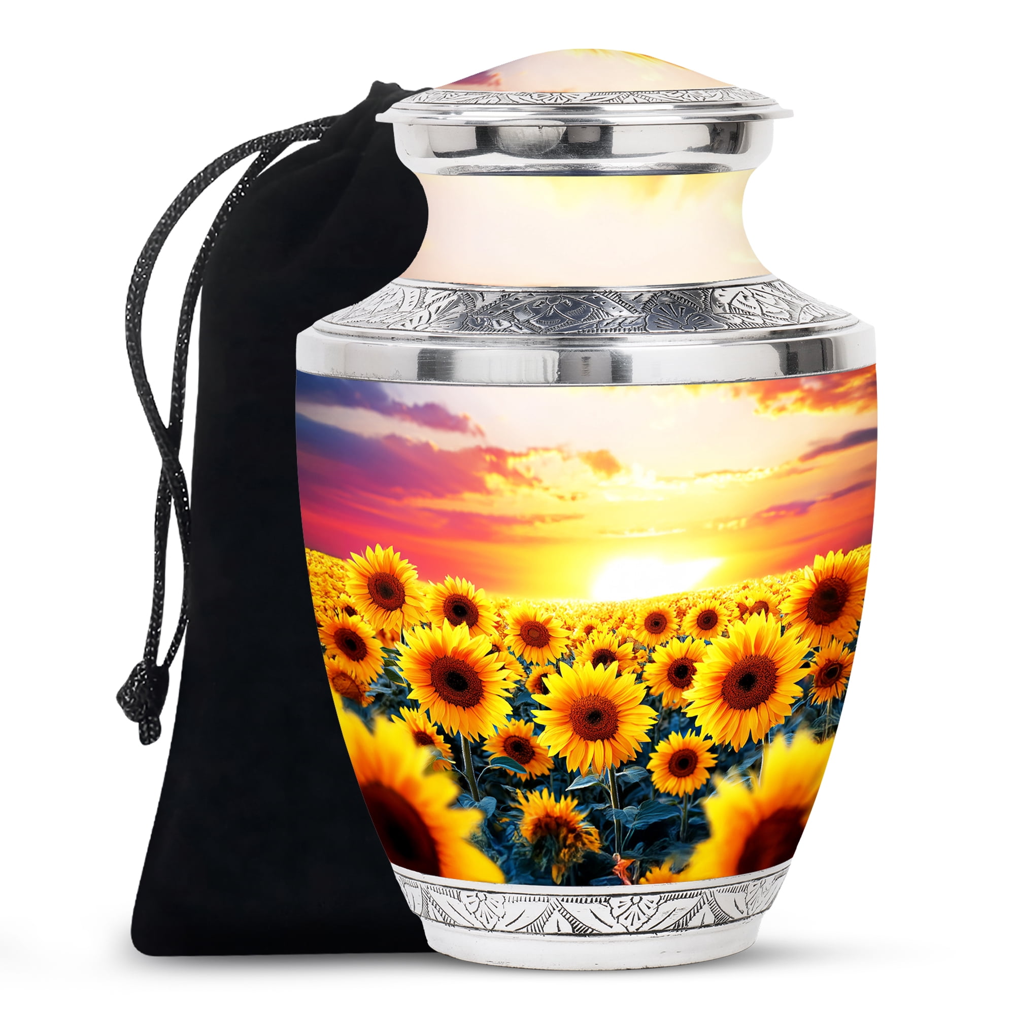 MUKTIVE Sunflower Cremation Urn for Human Ashes Mother & Father ...