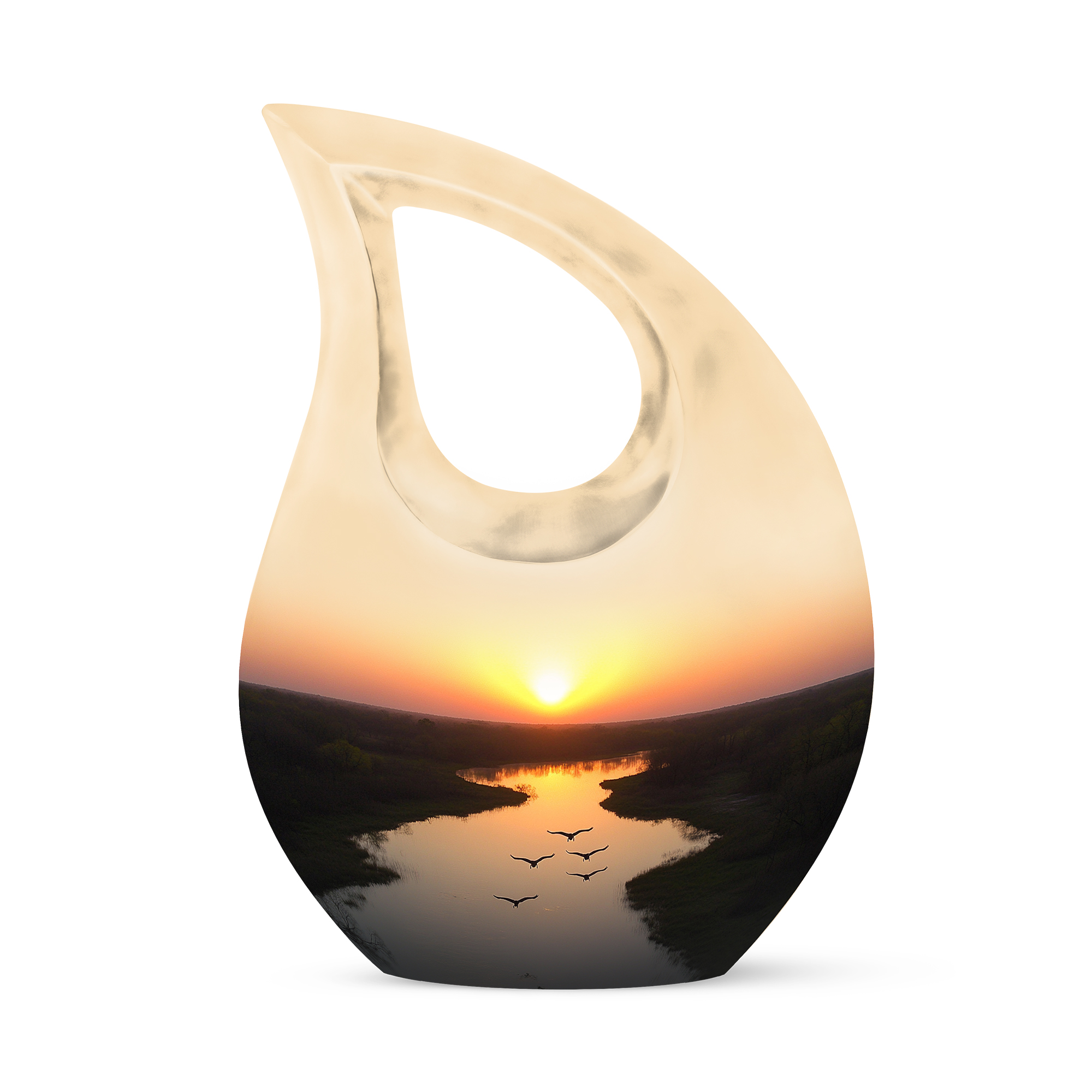 MUKTIVE Sunset Cremation Urns for Ashes Adult Male - Large Cross Drop ...