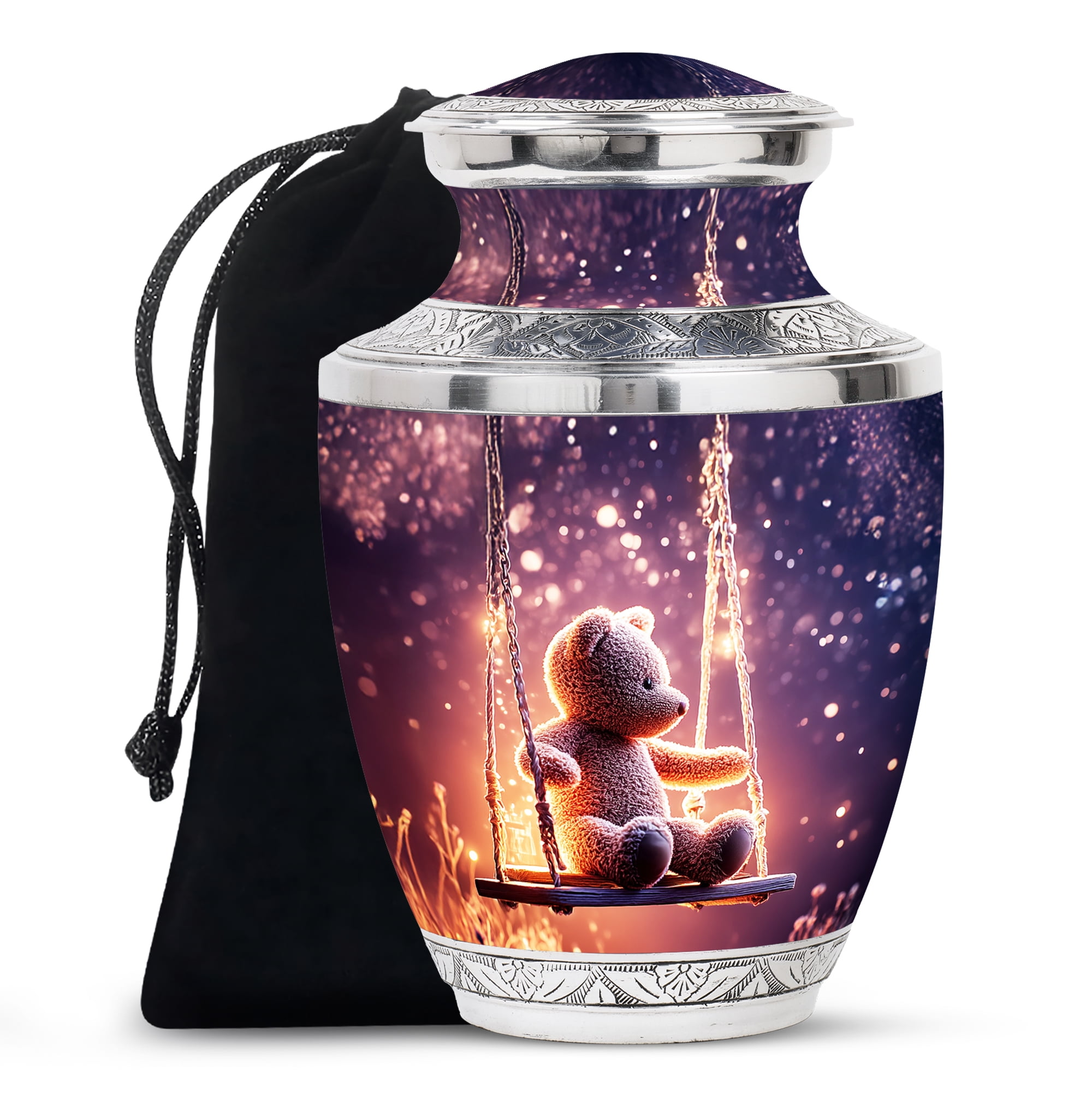 MUKTIVE Teddy Bear Large Urns for Adult Male Female Ashes - Purple ...