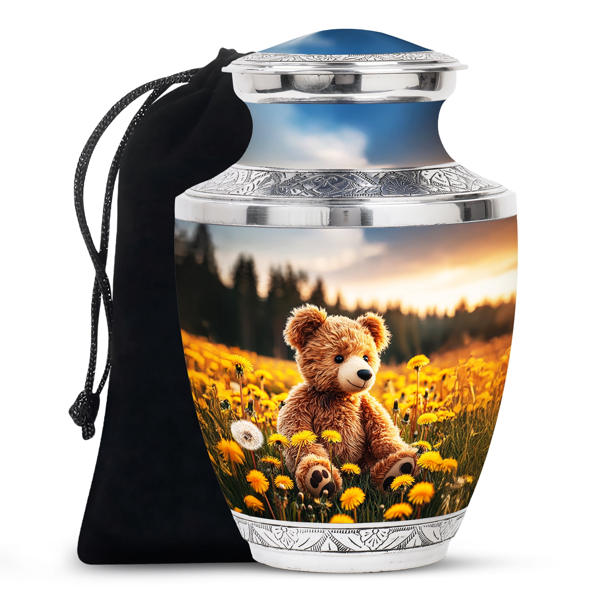 MUKTIVE Teddy Bear Large Urns for Human Ashes for Male & Female ...