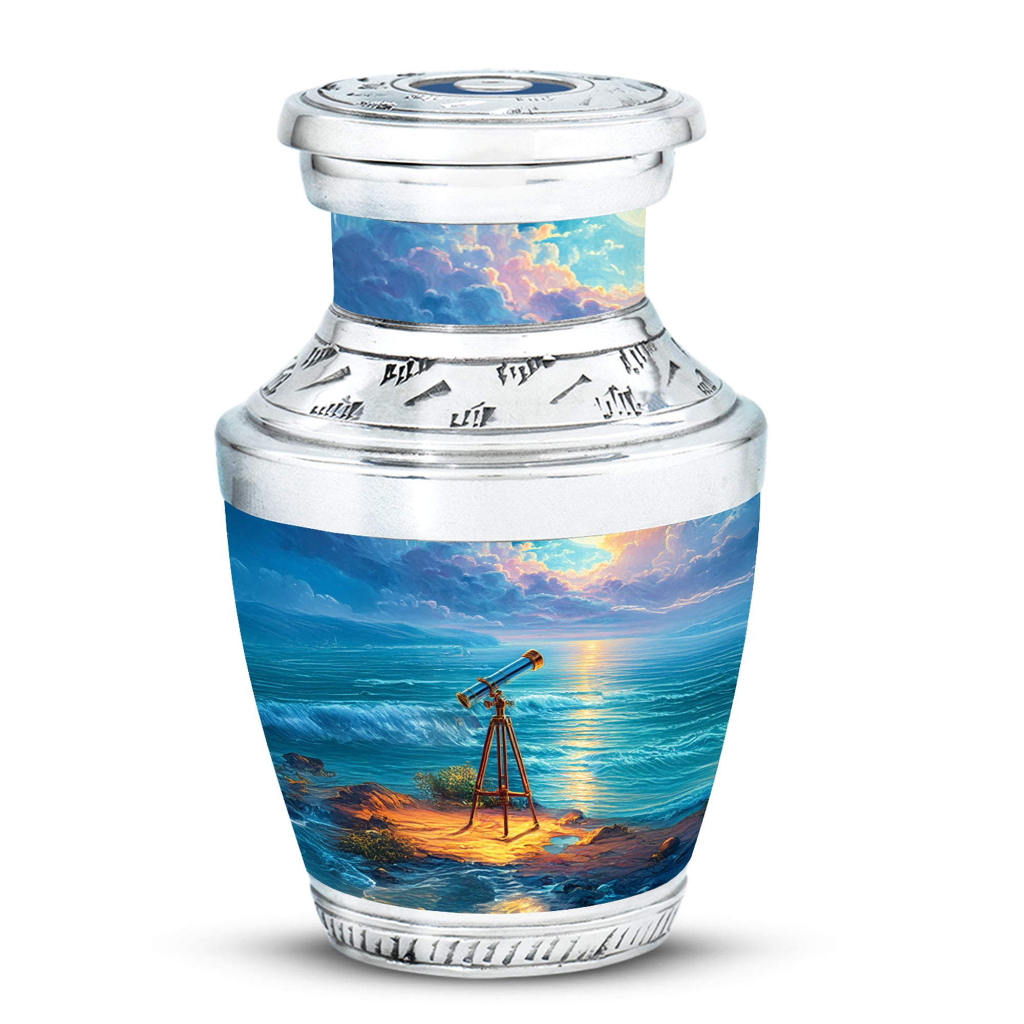 MUKTIVE Telescope Urn for Dad Cremation Ashes, Mini Keepsake Pink ...