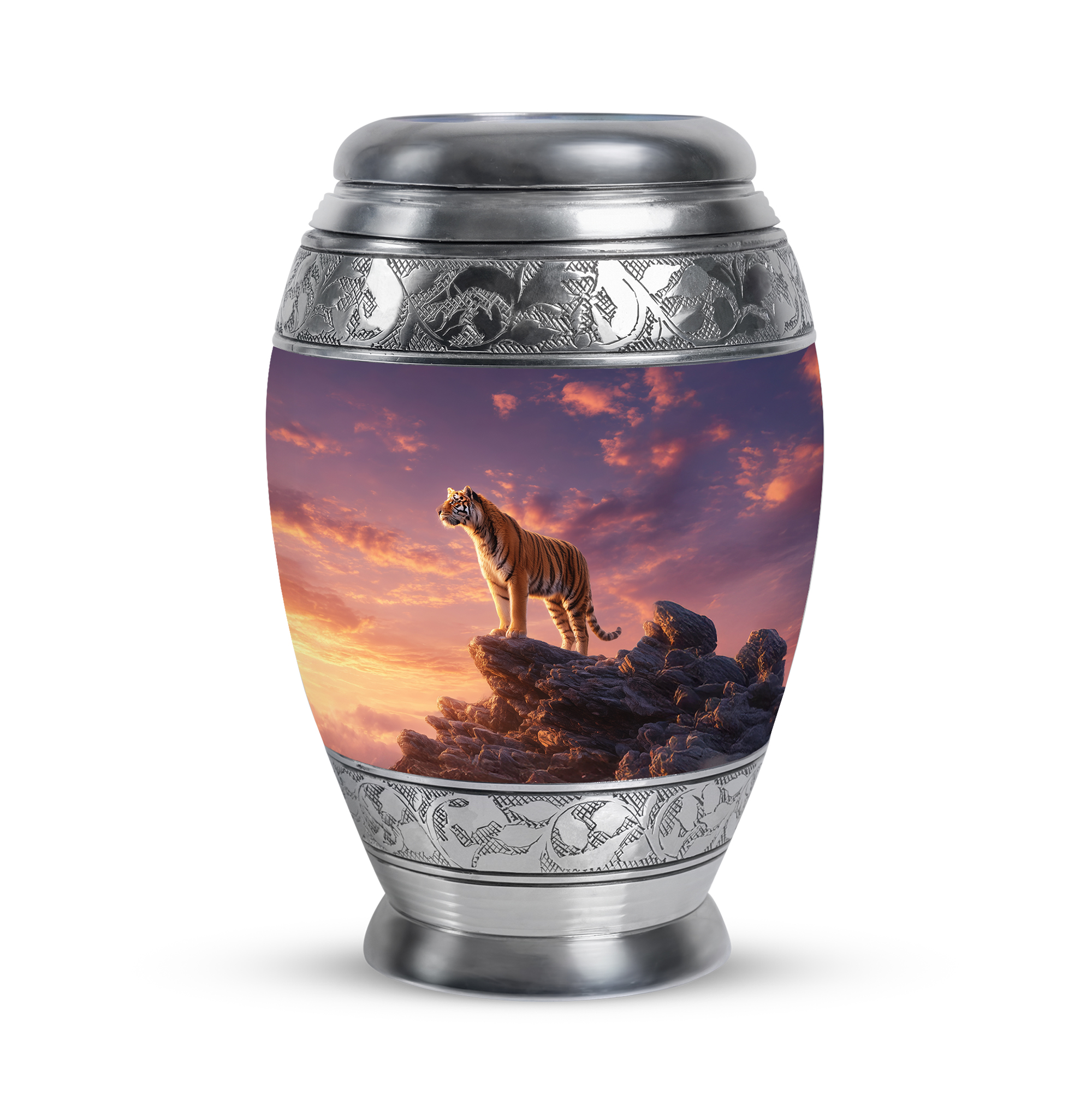 MUKTIVE Tiger Cremation Adult Male Urn for Ashes, Memorial Purple Urns ...